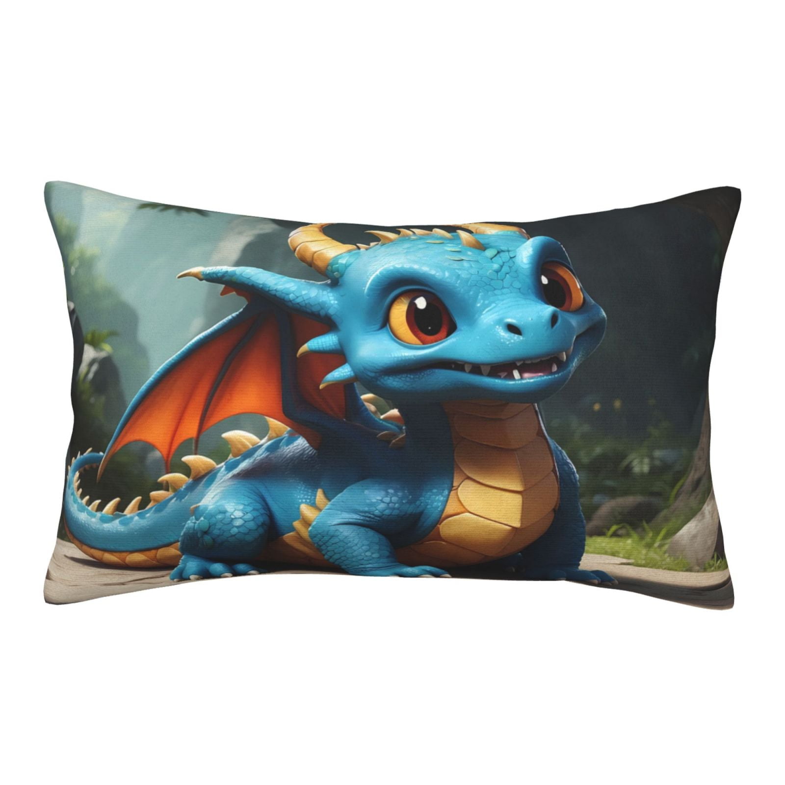 Balery Adorable Blue Baby Dragon Bedding Queen Pillow Cases - Envelope ...