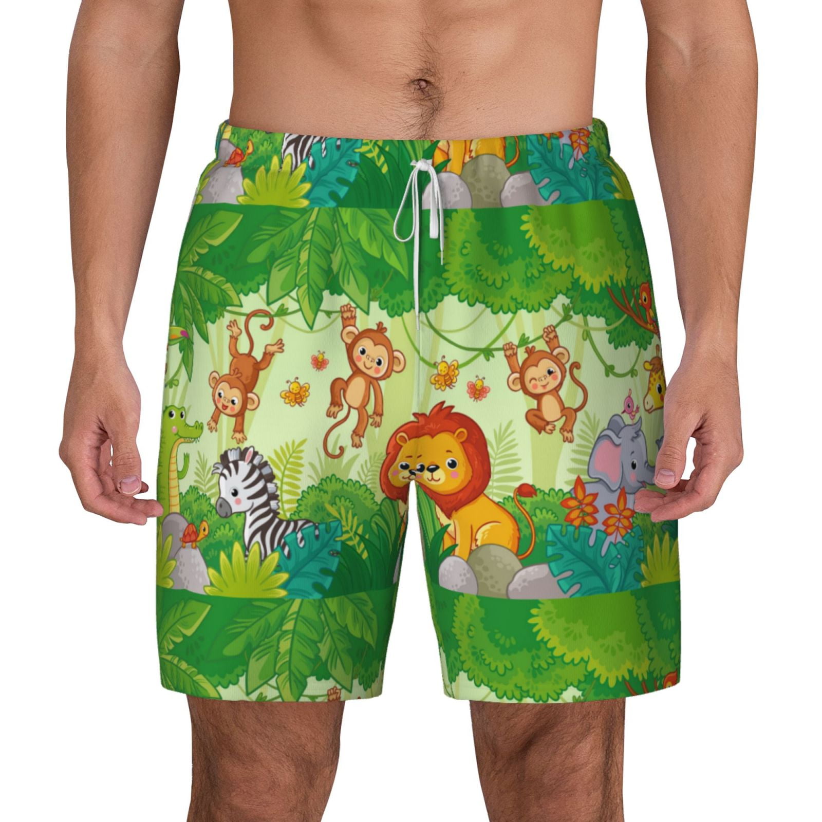 Balery African Animals in the Jungle Mens Swim Trunks Swim Shorts for ...