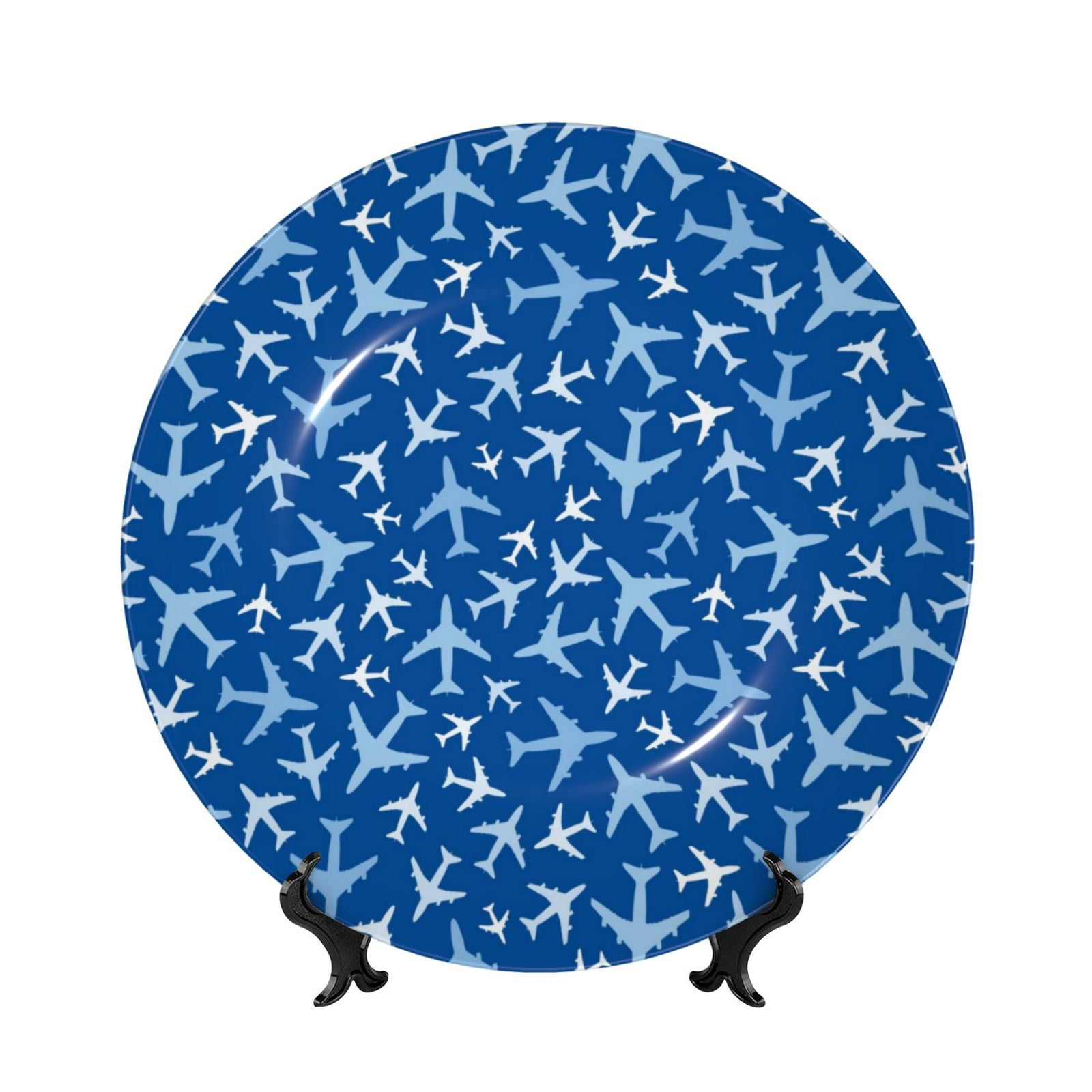 Balery Airplanes in the Sky Print Bone China Decorative Plate Ceramic ...