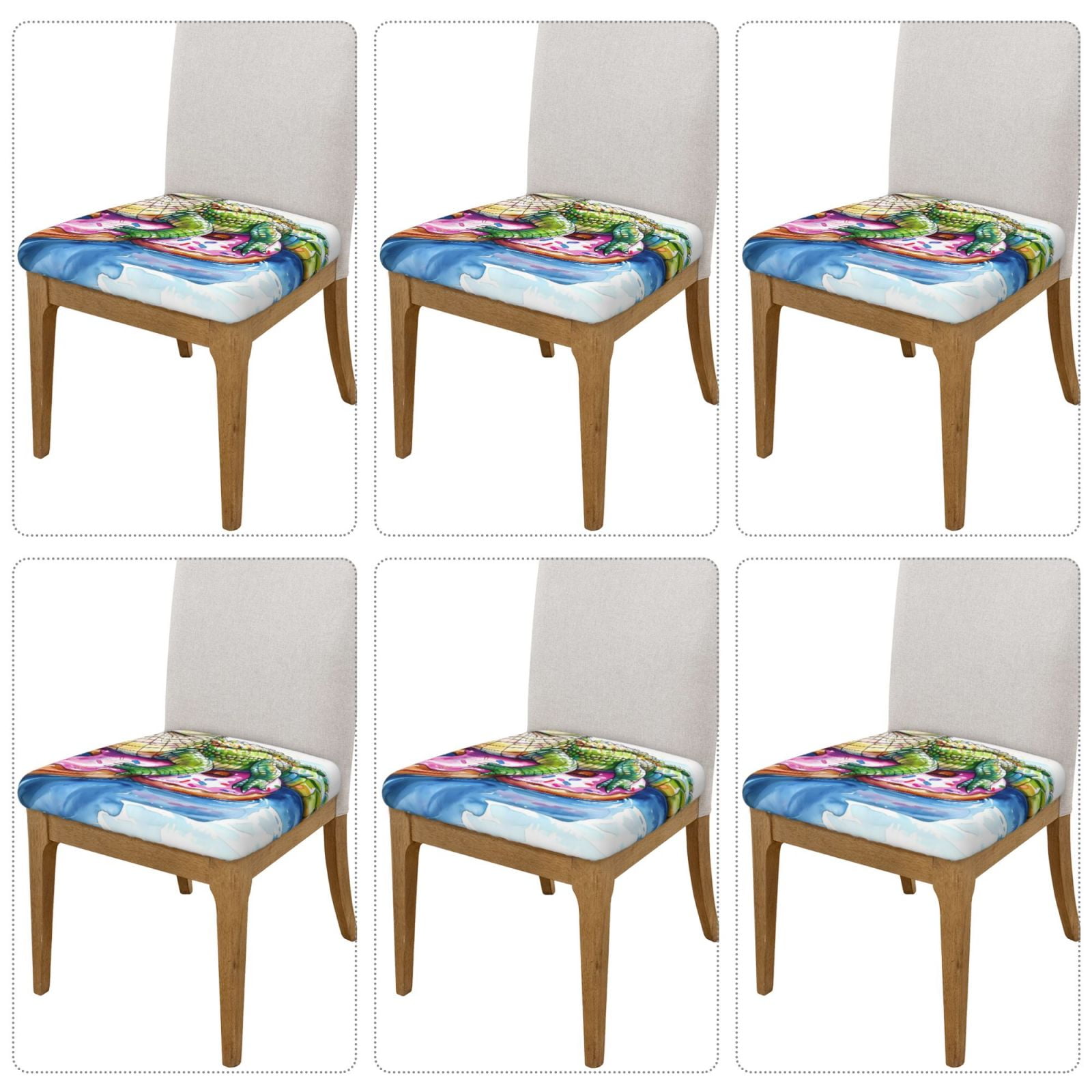 Balery Alligator Donut Pool Float Stretch Couch Cushion Covers ...