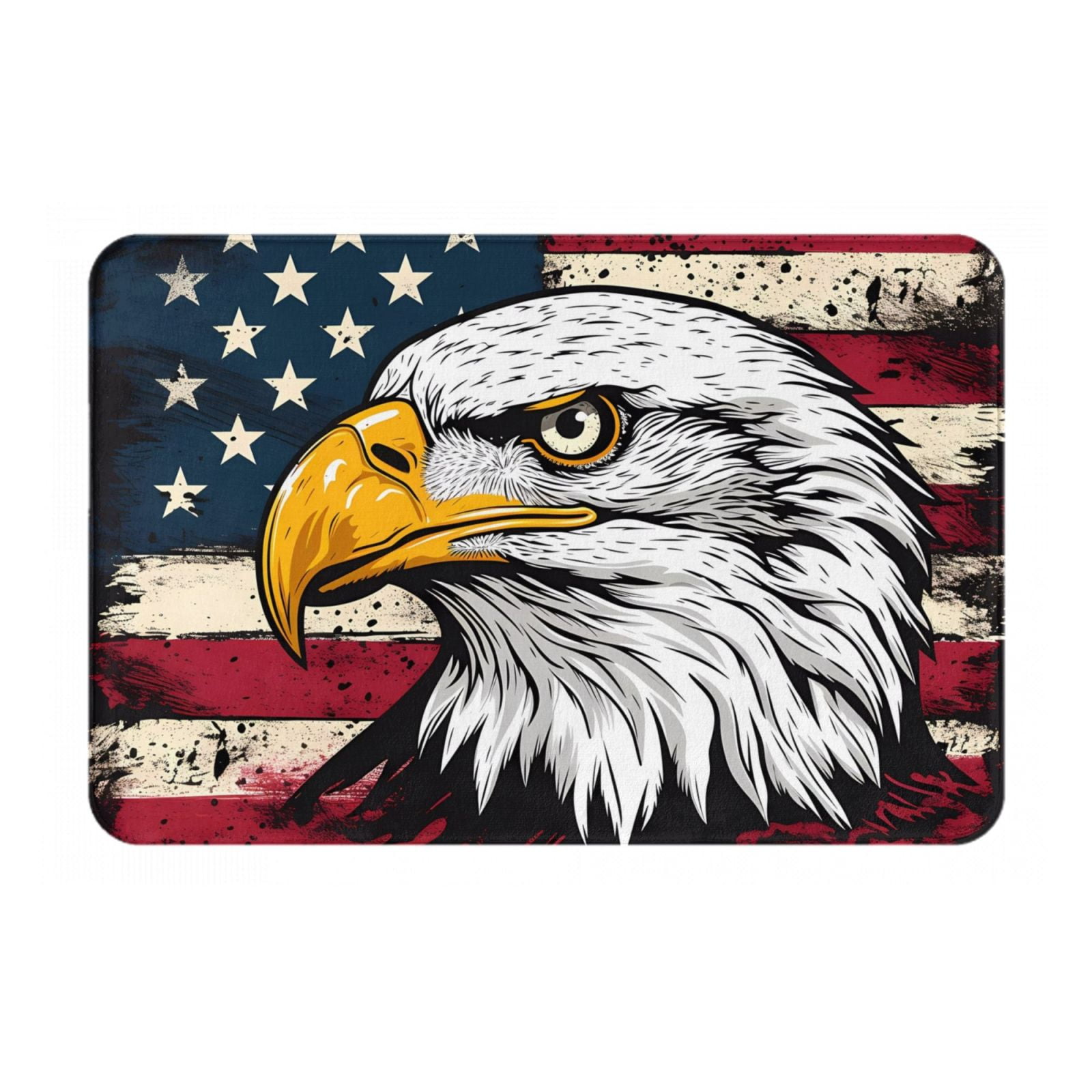 Balery American Bald Eagle Doormat, Durable Flannel Fabric, Waterproof ...