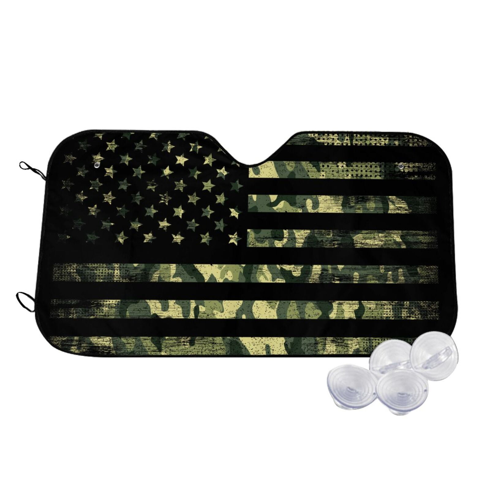 Balery American Flag Camo Windshield Sun Shade, Car Front Window ...