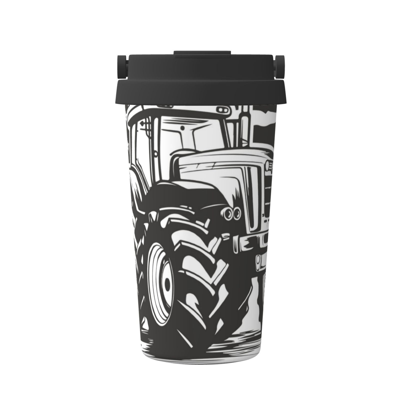 Balery American Tractor Pattern Insulated Coffee Travel Mug Stainless ...