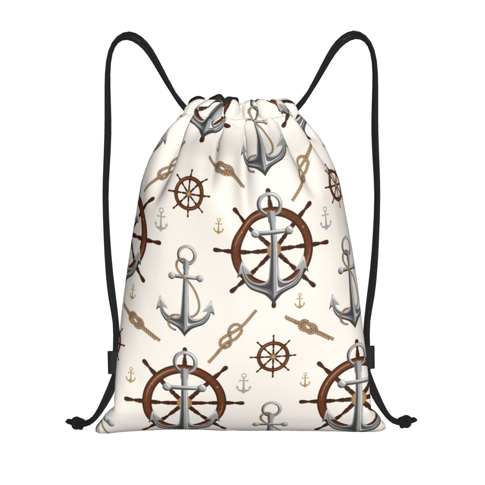 Balery Anchor with Rope Pattern Drawstring Backpack Bag Sport Gym ...