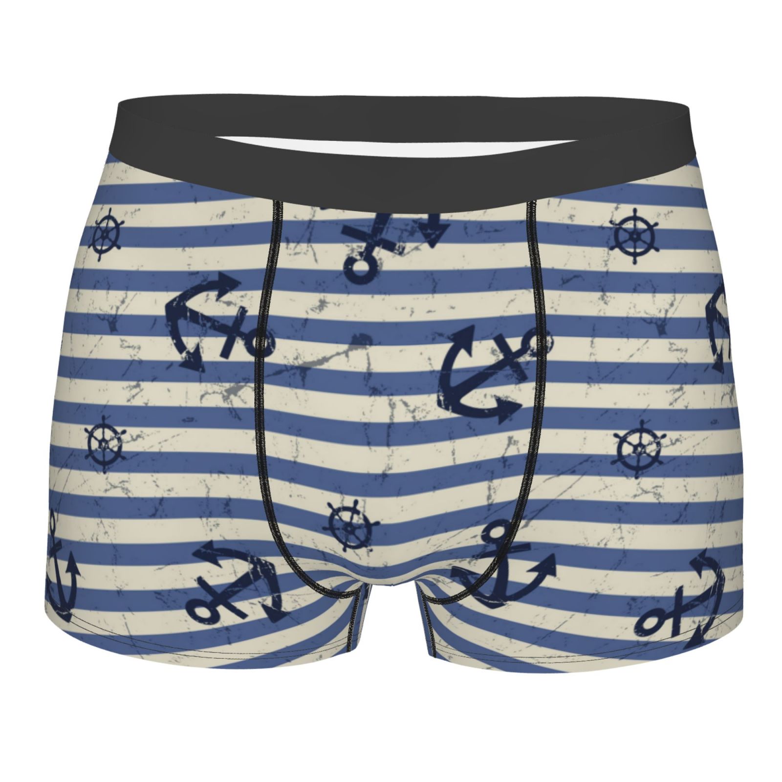 Balery Anchors And Steering Wheel Men's Boxer Briefs, Soft and ...