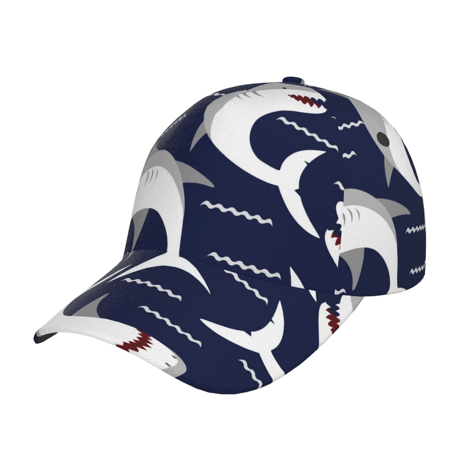 Balery Angry Shark Baseball Cap For Women Men,Adjustable Size For ...