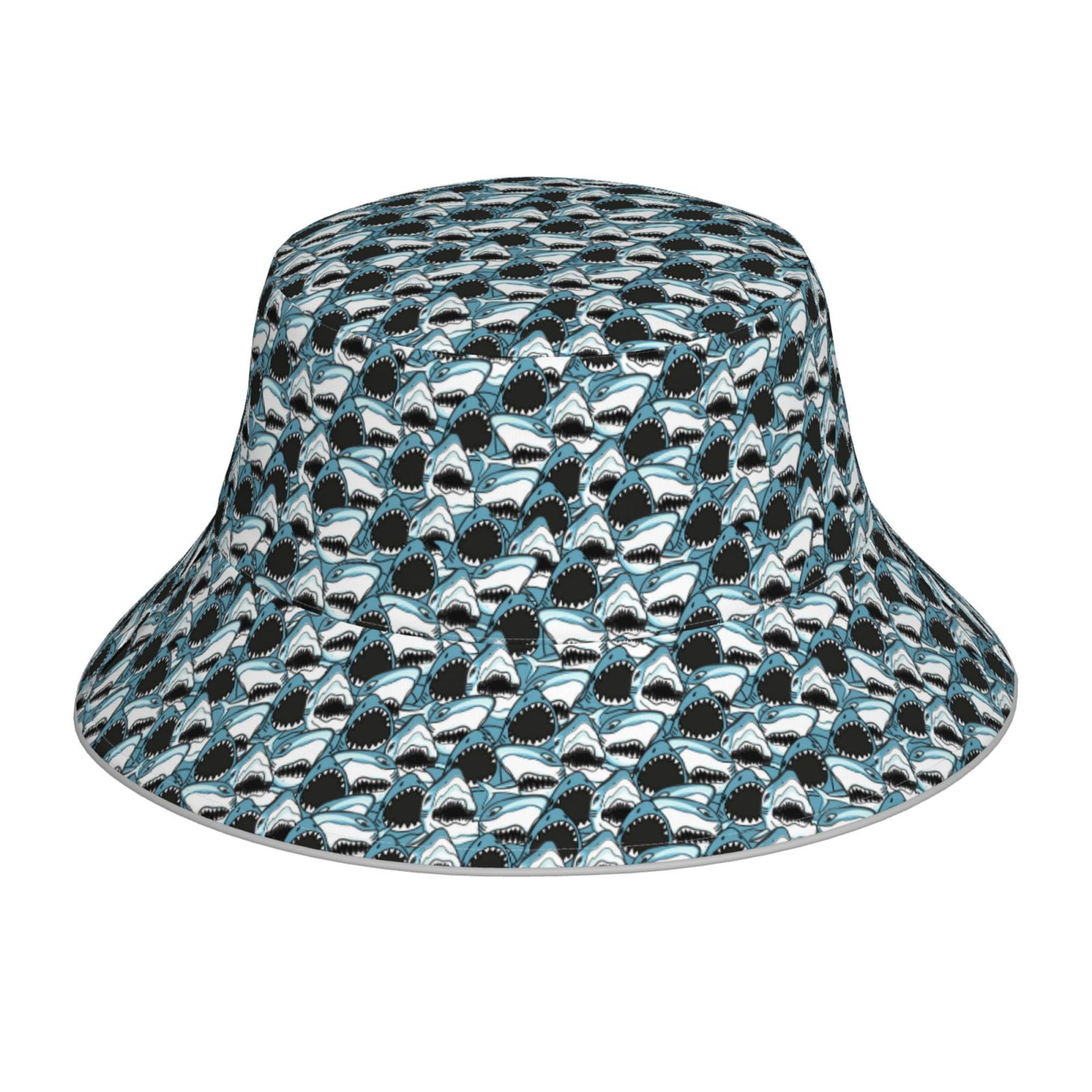 Balery Angry Shark Sun Hats for Men Women Bucket Hat UPF 50+ Buckey Hat ...
