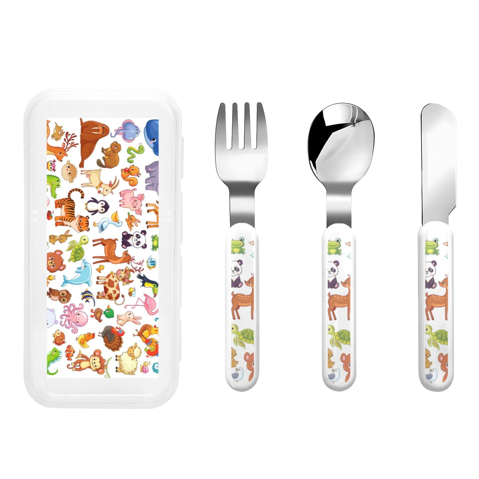 Balery Animal Cartoon Style for Stainless Steel Kids Silverware Set ...