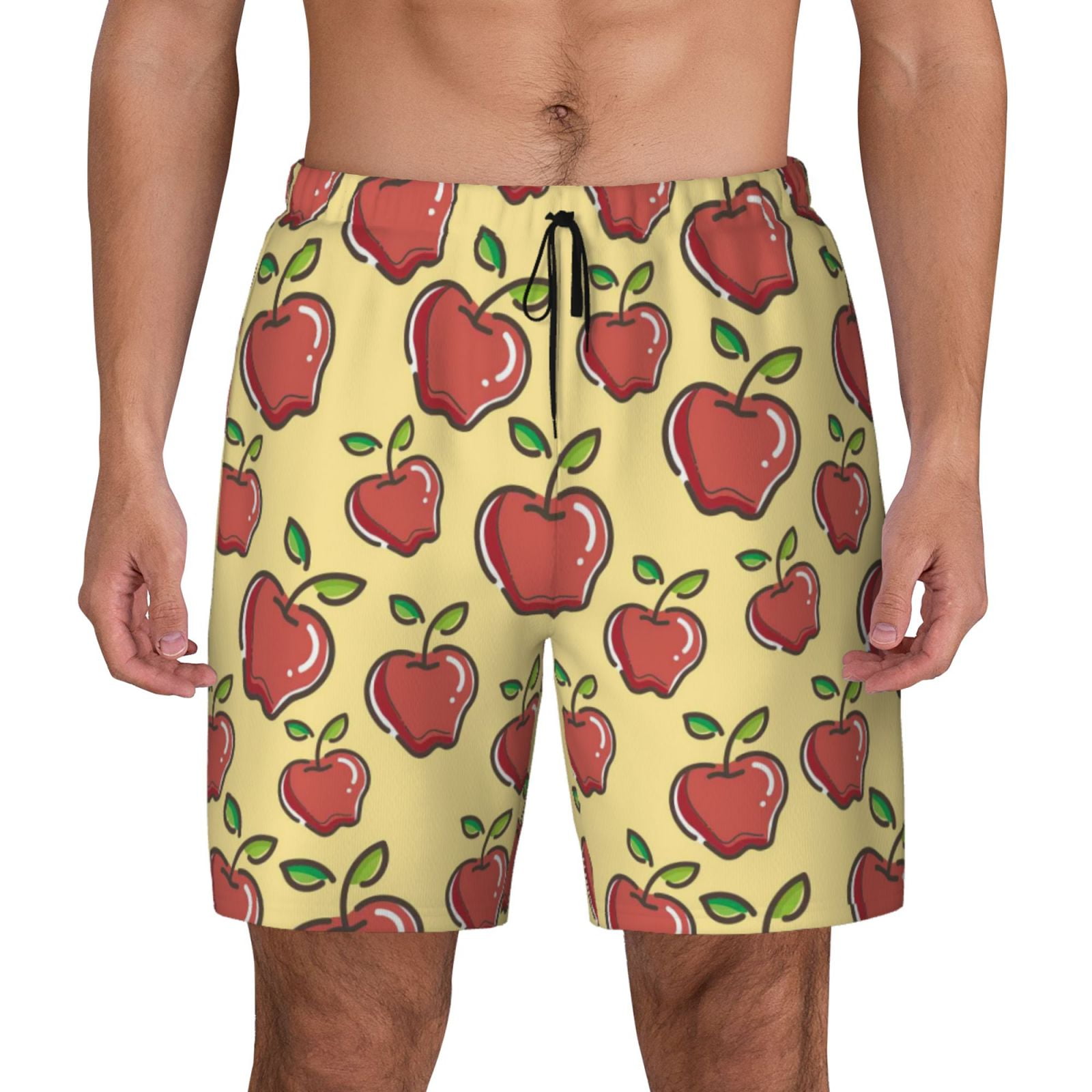 Balery Apple Mens Swim Trunks Swim Shorts for Men Quick Dry Inseam ...