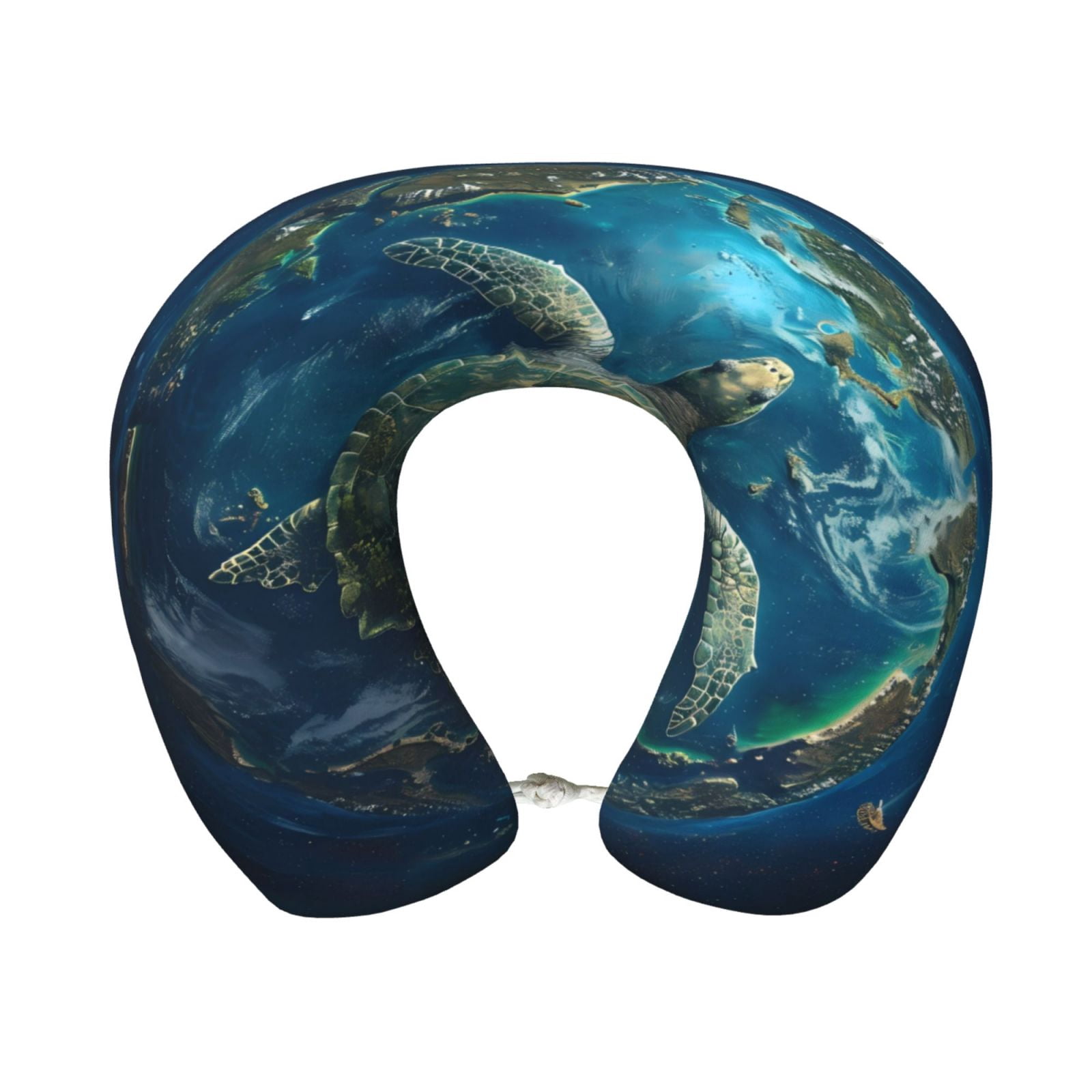 Balery Artistic Turtle Earth Neck Pillow for Traveling, Upgraded Travel ...