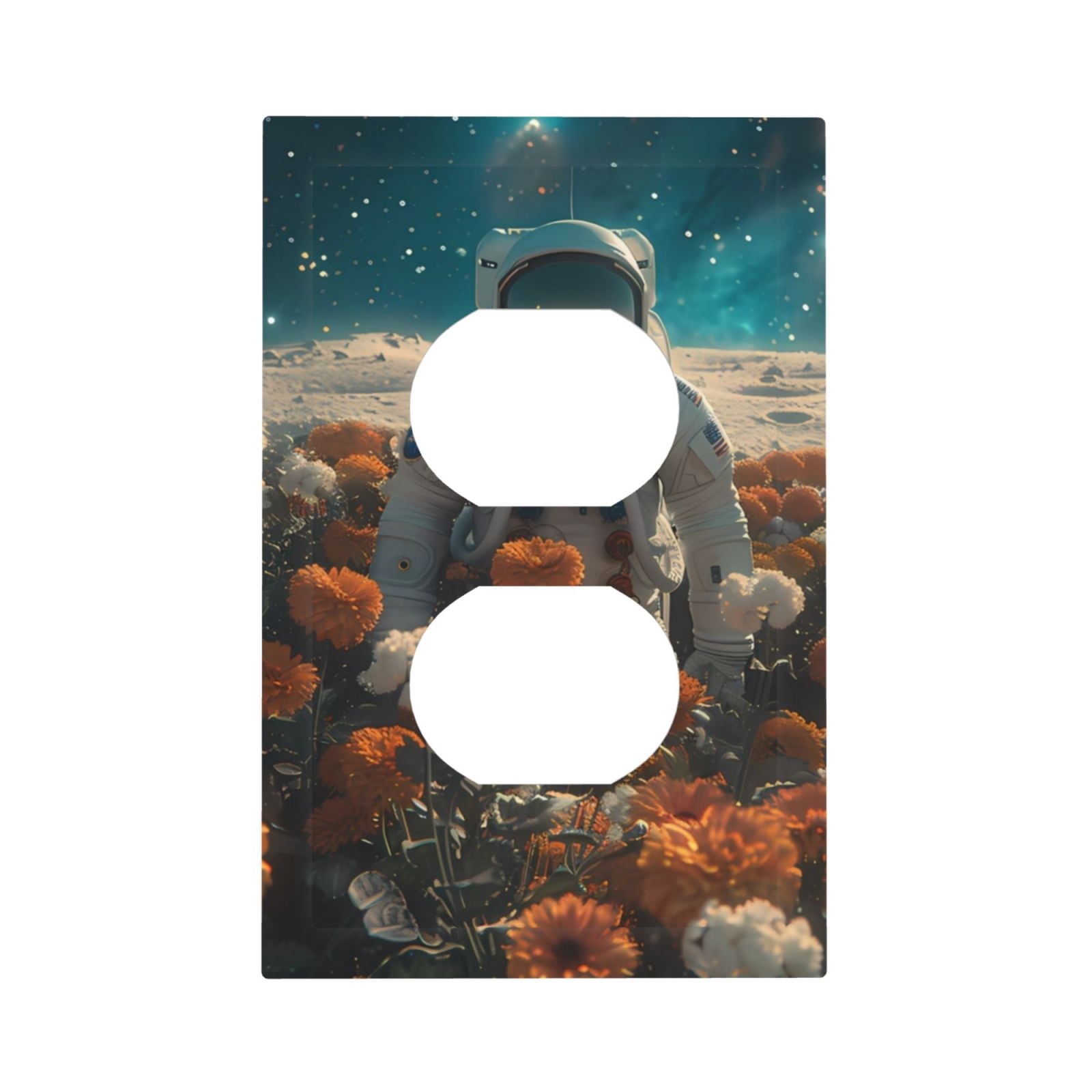 Balery Astronaut Flower Field for Duplex Wall Plates Kit, Electrical ...