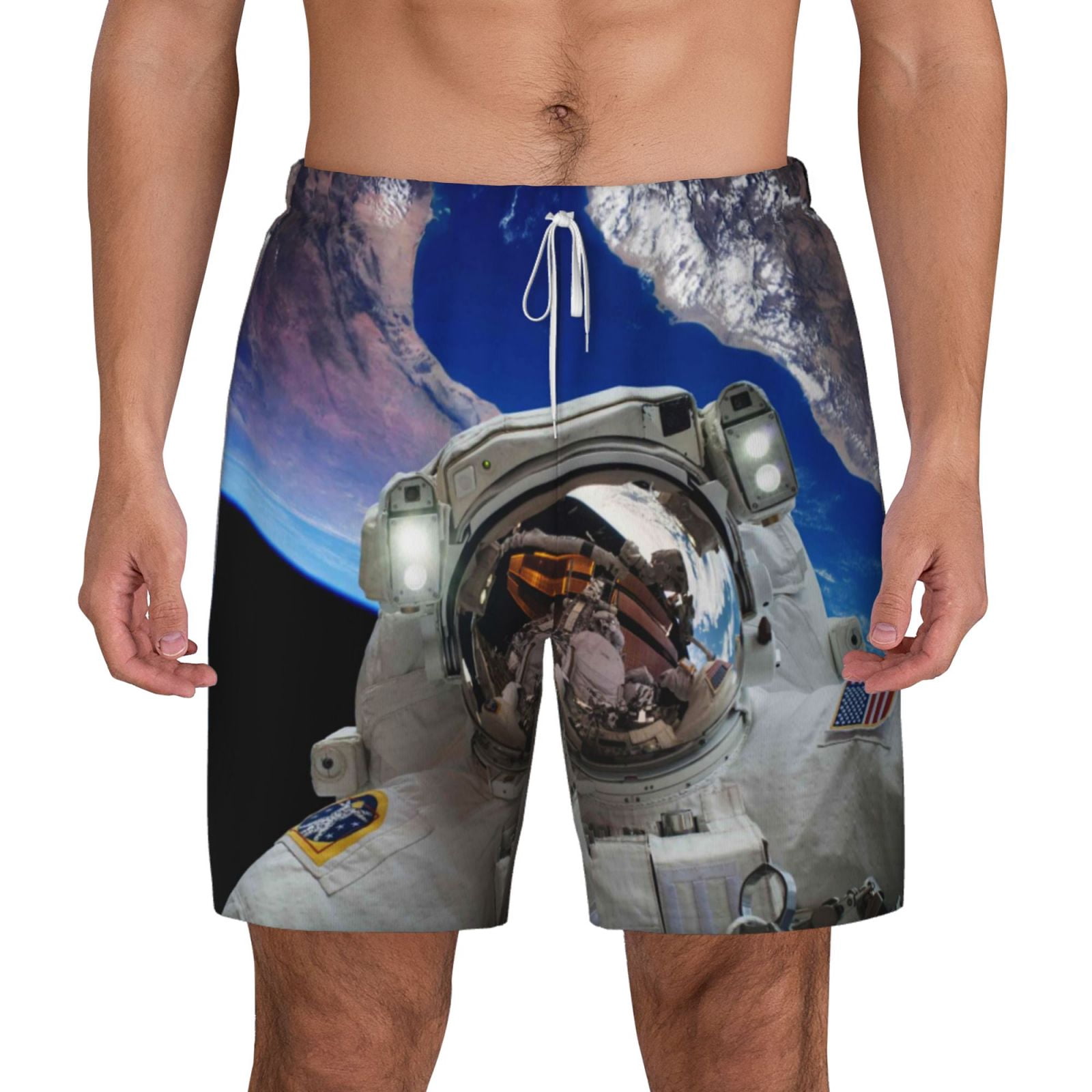 Balery Astronaut in Outer Space Mens Swim Trunks Swim Shorts for Men ...