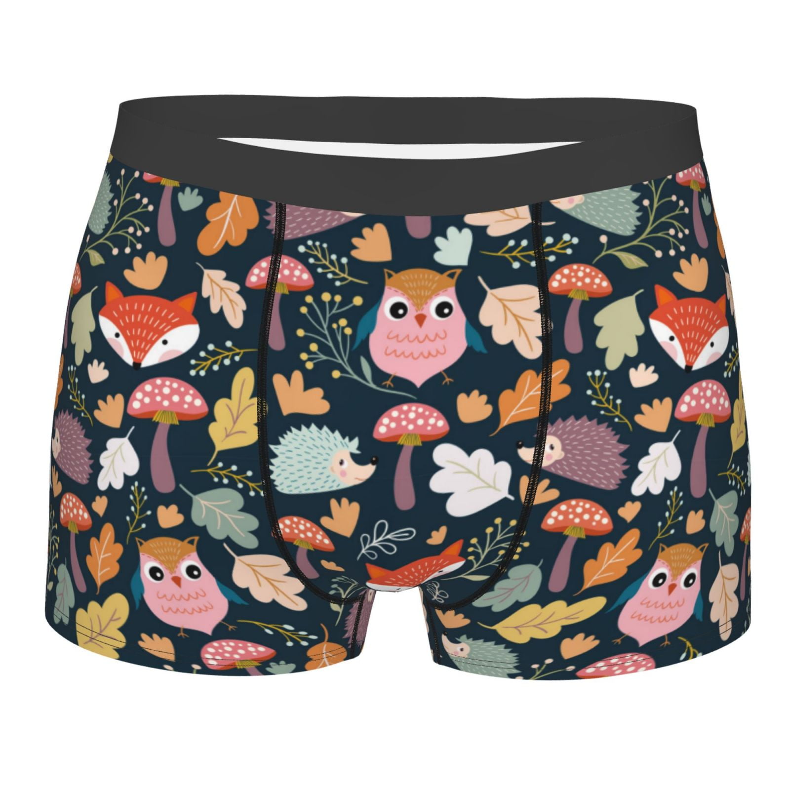 Balery Autumn Forest Men's Boxer Briefs, Soft and Breathable Cotton ...