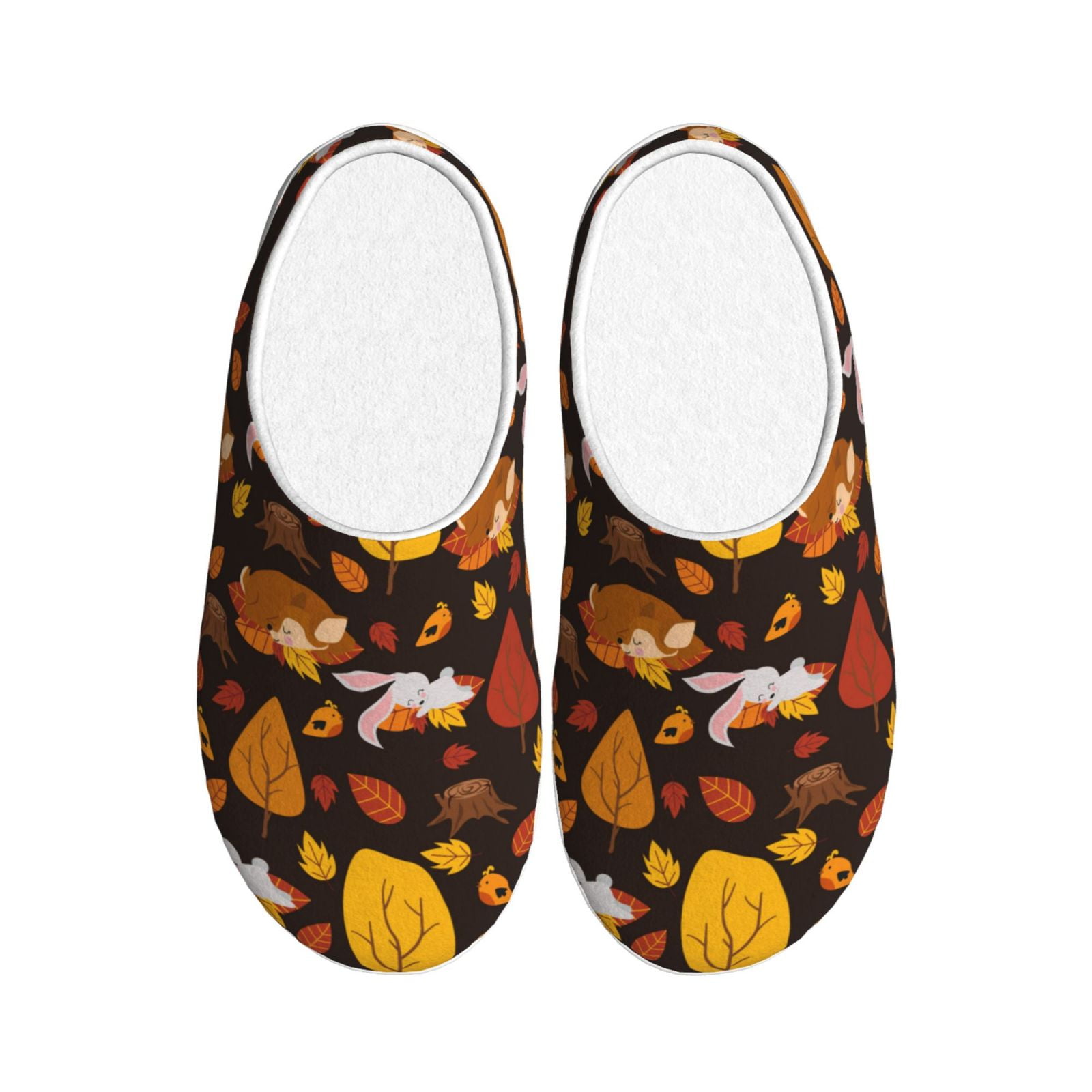 Balery Autumn Forest Small Animals Lazy Pattern Women's Fuzzy Memory ...