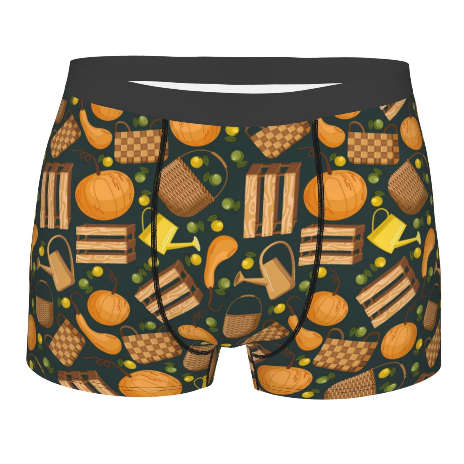 Balery Autumn Harvest Pumpkin Basket Men's Boxer Briefs, Soft and ...