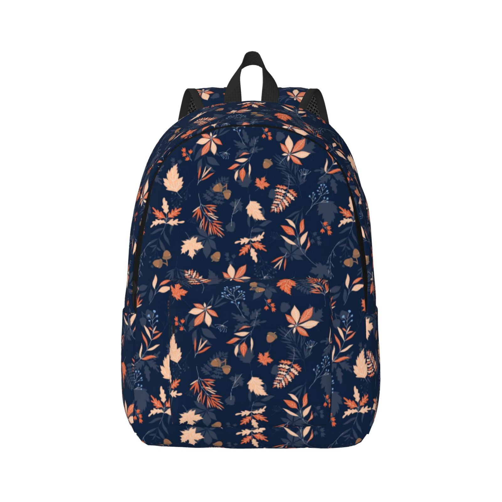 Balery Autumn Leaves With Blue Vintage Canvas Backpack for Men and ...