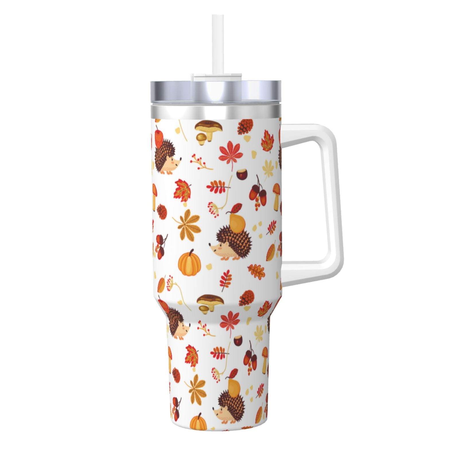 Balery Autumn Maple Leaf with Hedgehog Pattern 40oz Stainless Steel ...