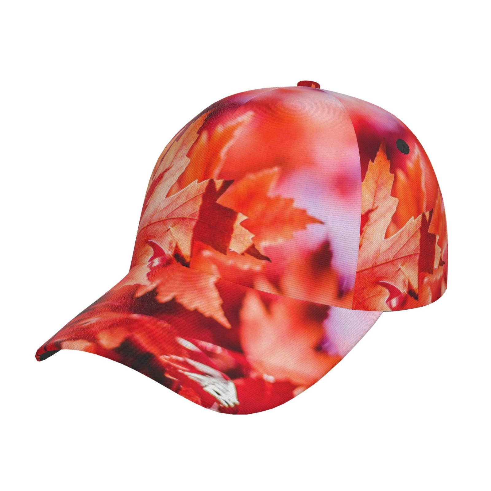 Balery Autumn Maple Leaves Baseball Cap For Women Men,Adjustable Size ...