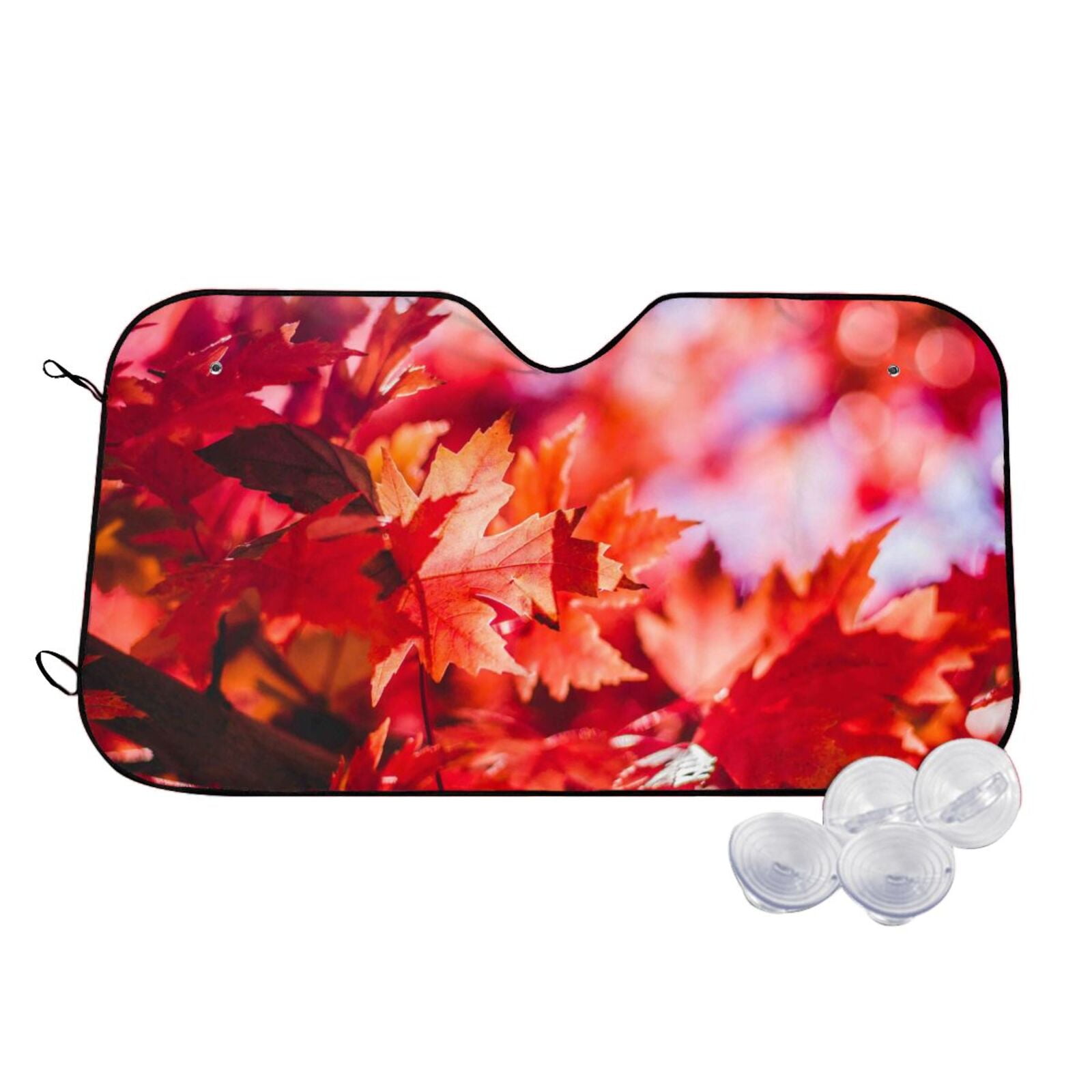 Balery Autumn Maple Leaves Print Car Windshield Sun Shade,Windshield ...