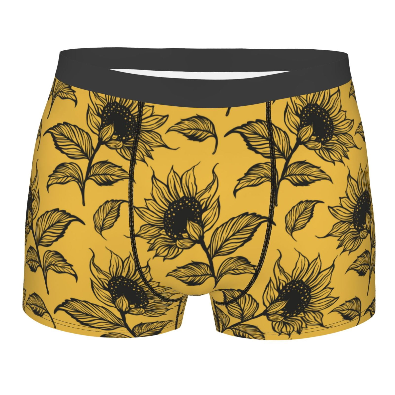 Balery Autumn Sunflower Men's Boxer Briefs, Soft and Breathable Cotton ...