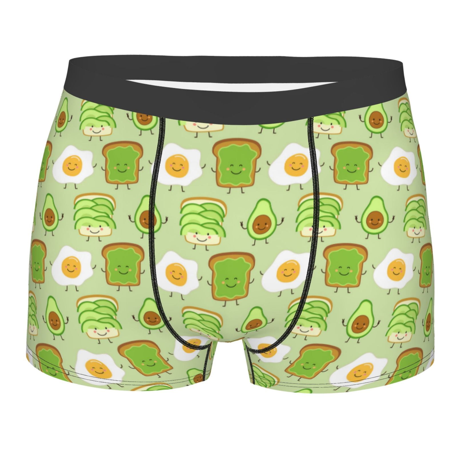 Balery Avocado And Toast Men's Boxer Briefs, Soft and Breathable Cotton ...
