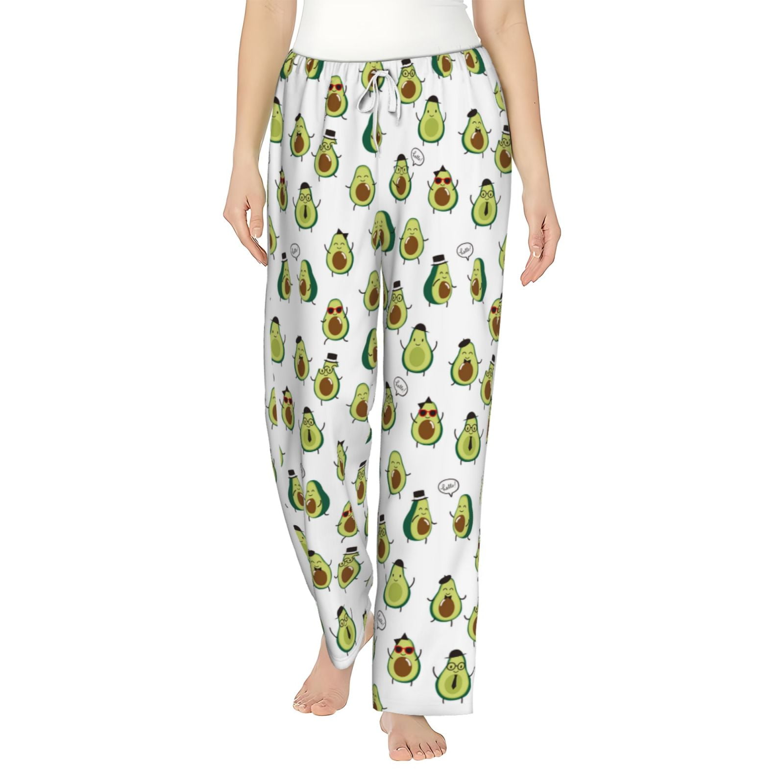 Balery Avocado Friends print Women's Pajama Pants,Ultra Lightweight Pjs ...