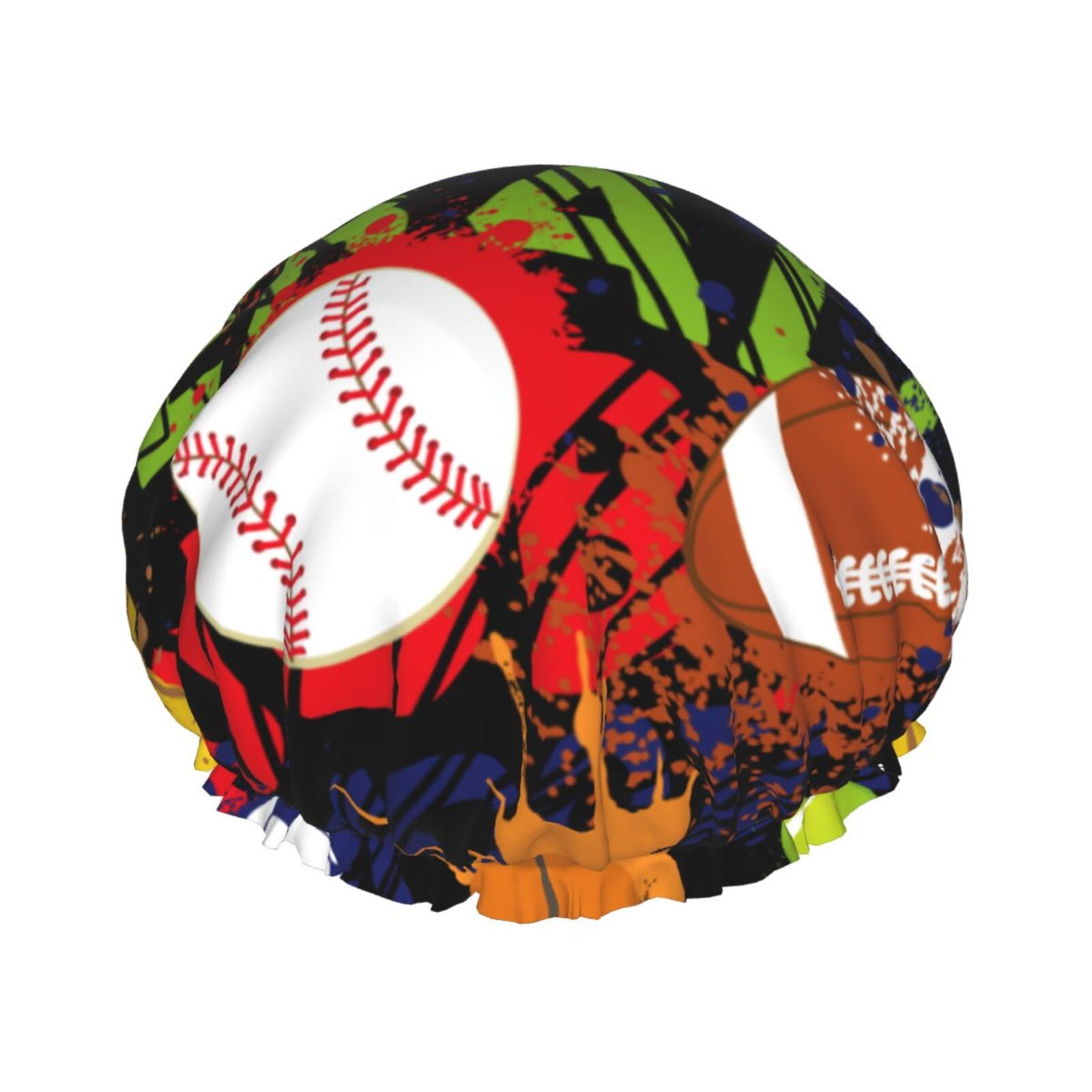 Balery Balls Shower Caps, Double Layer Waterproof Shower Cap, Double ...