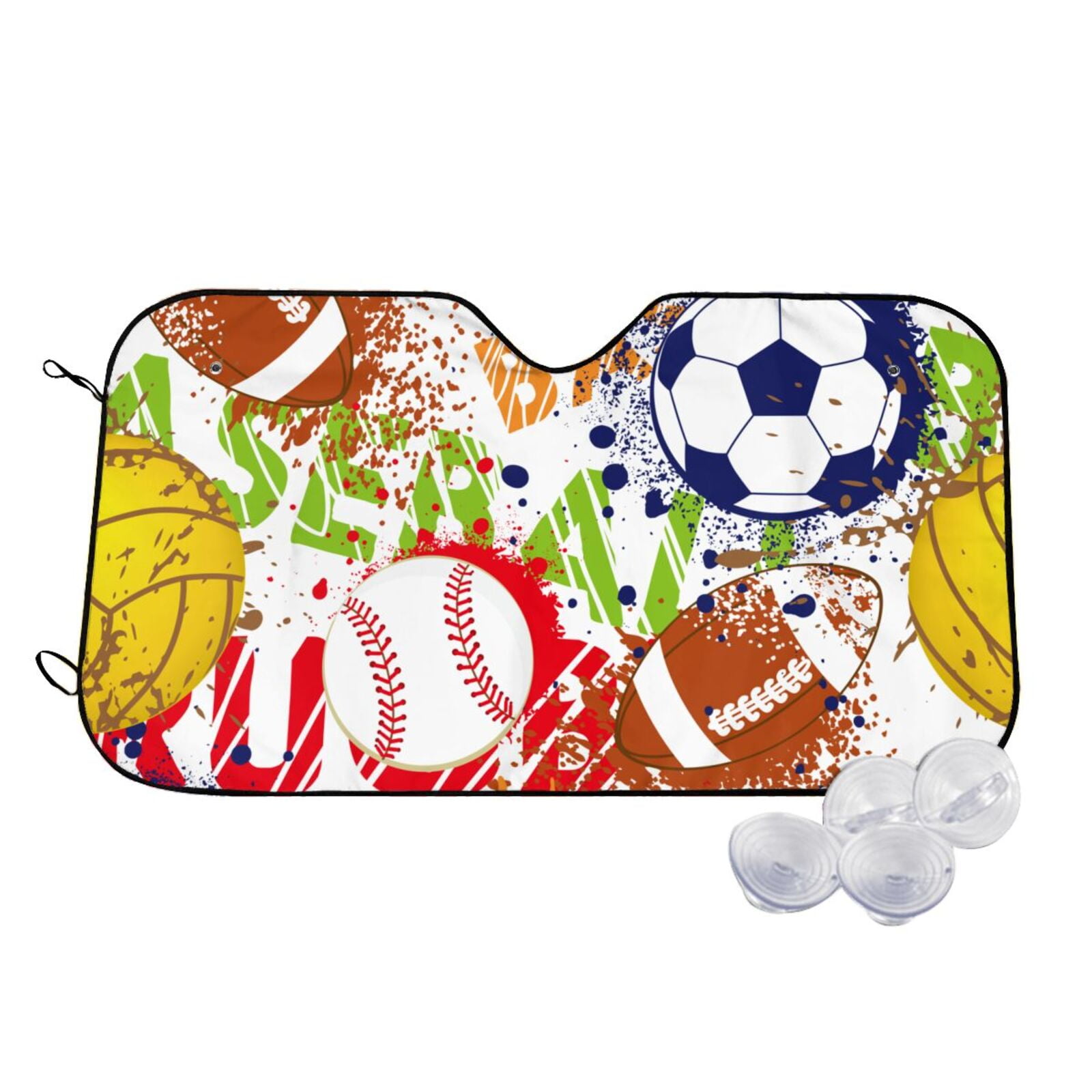Balery Balls Windshield Sun Shade, Car Front Window Sunshade Cover ...
