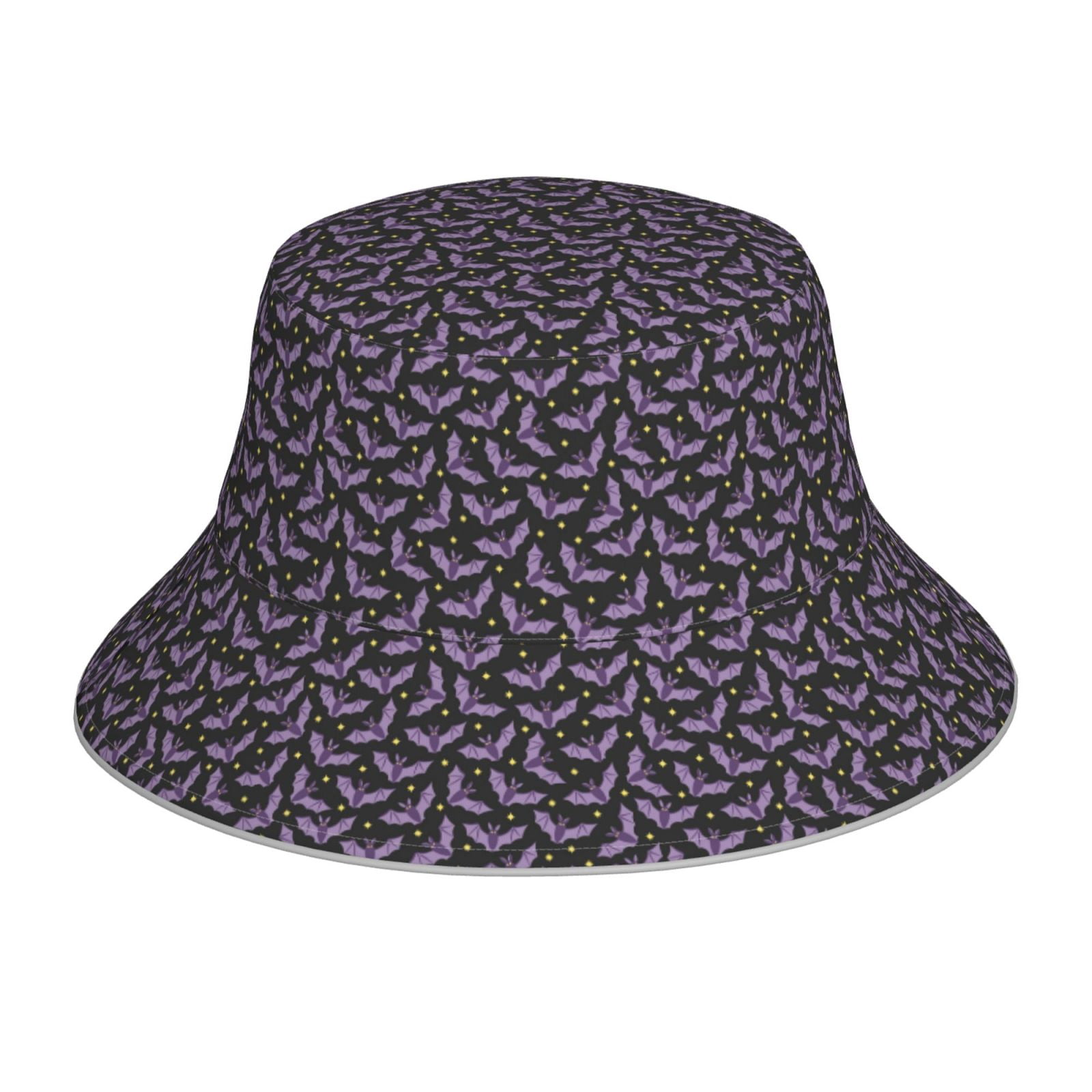 Balery Bat Purple Sun Hats for Men Women Bucket Hat UPF 50+ Buckey Hat ...
