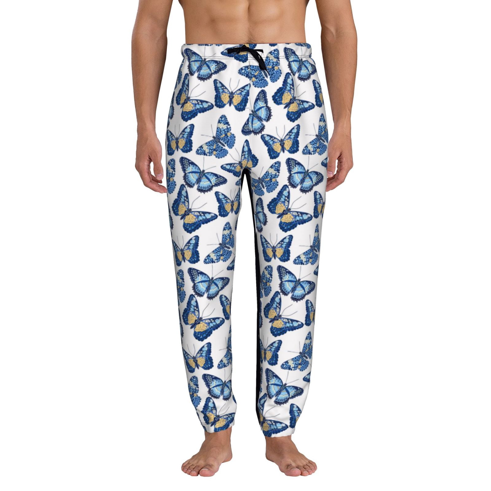 Balery Beautiful Butterflies Pattern Joggers for Men Athletic Workout ...
