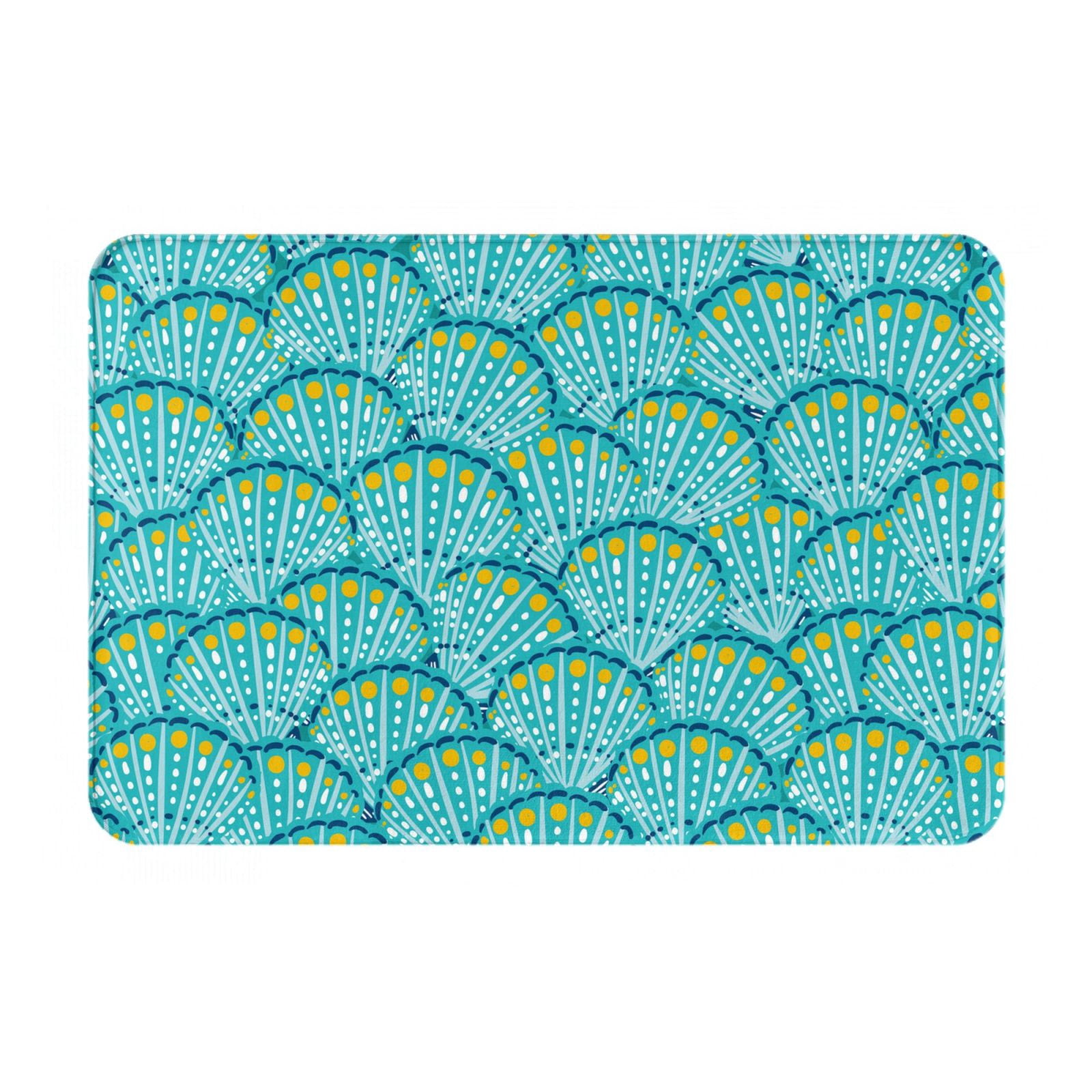 Balery Beautiful Seashells Doormat, Durable Flannel Fabric, Waterproof ...