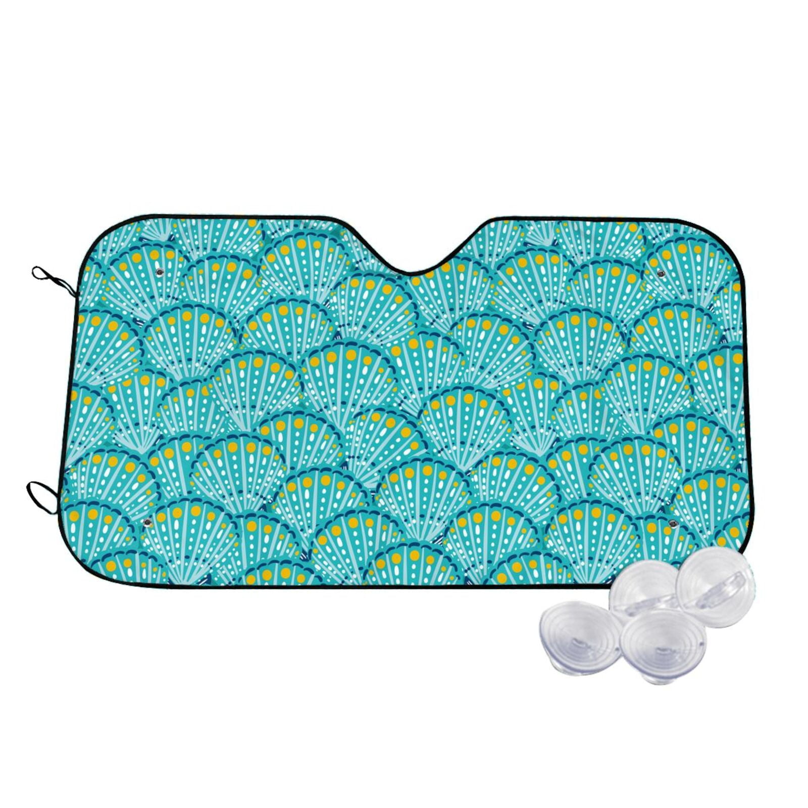Balery Beautiful Seashells Print Car Windshield Sun Shade,Windshield ...