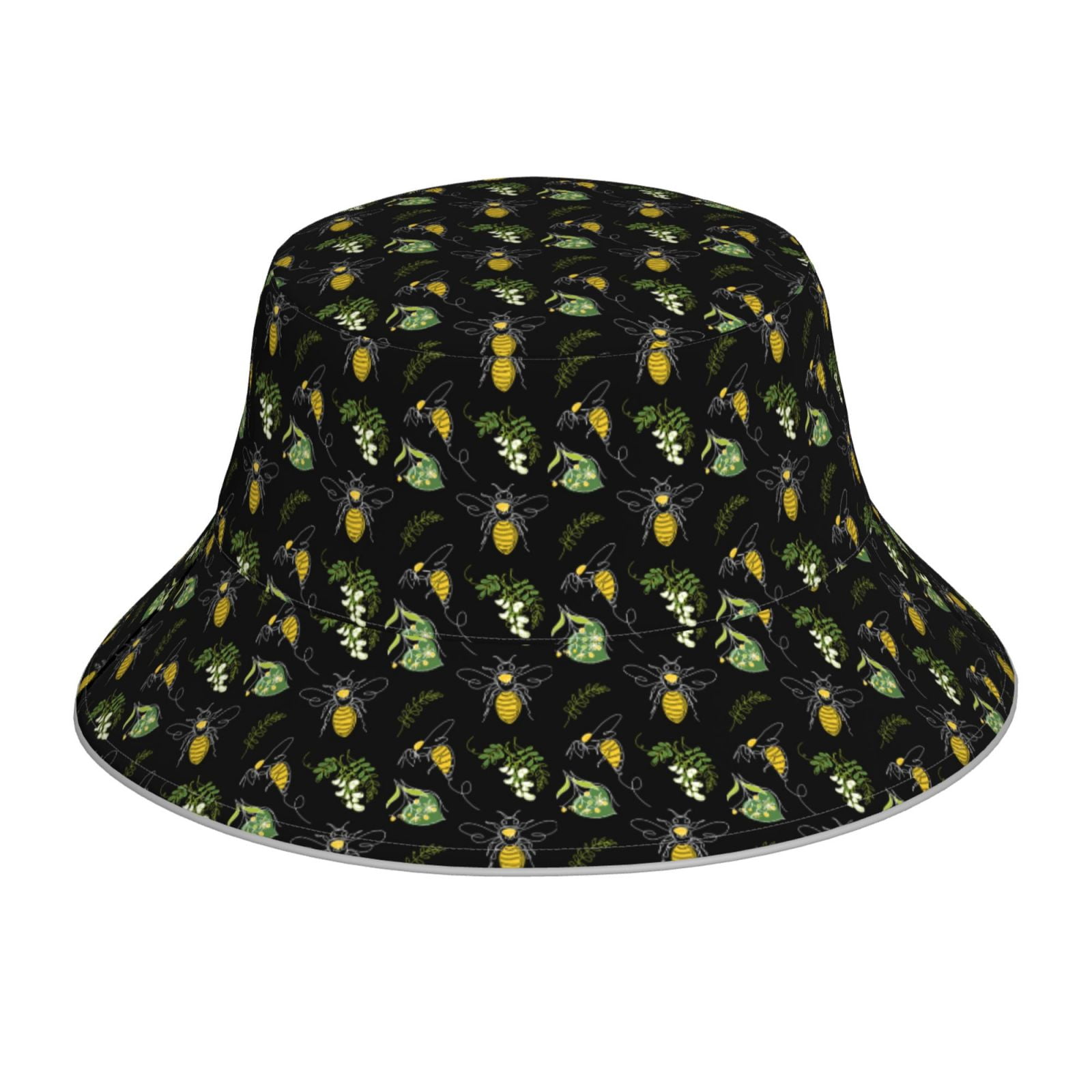 Balery Bee Floral Sun Hats for Men Women Bucket Hat UPF 50+ Buckey Hat ...