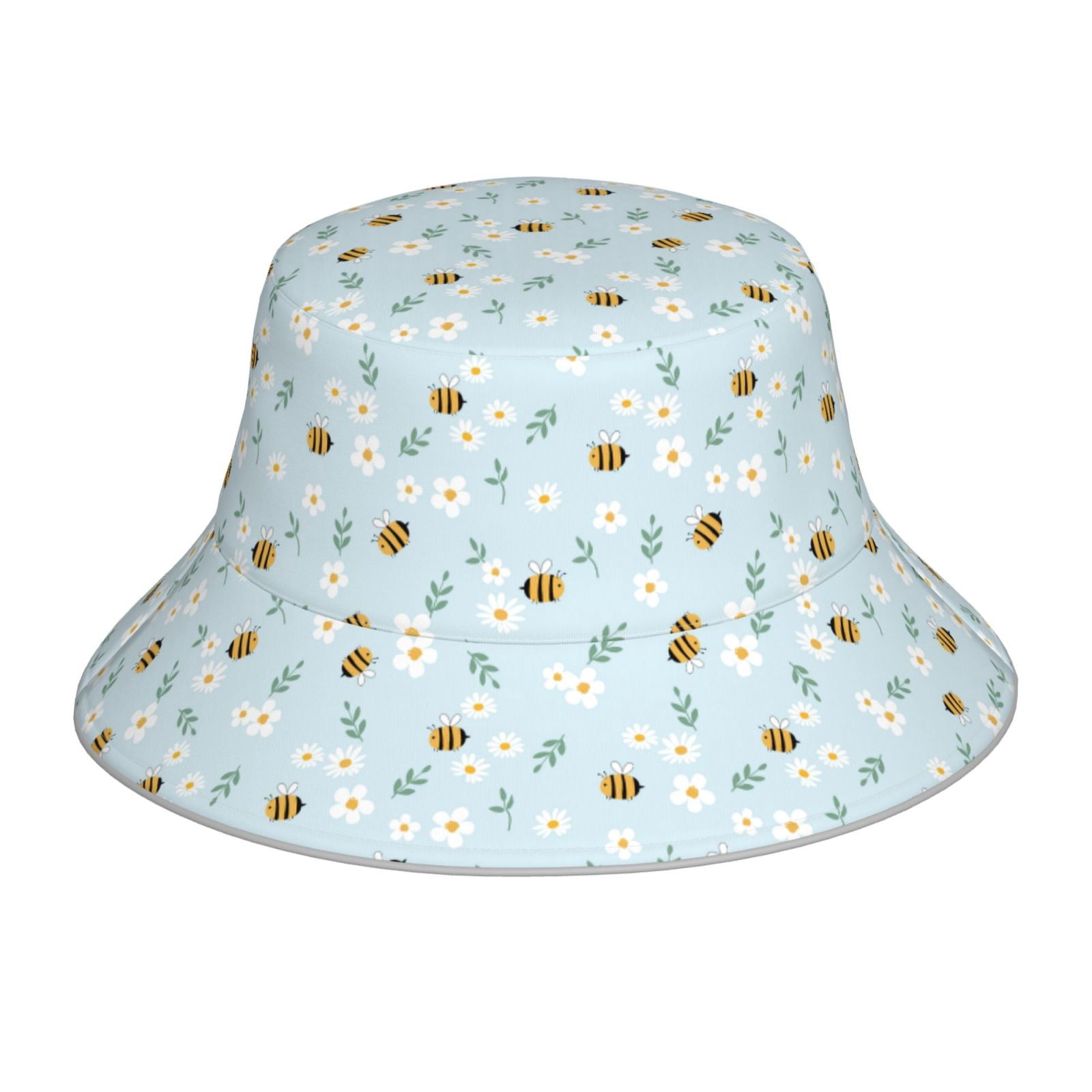 Balery Bee Flower Sun Hats for Men Women Bucket Hat UPF 50+ Buckey Hat ...