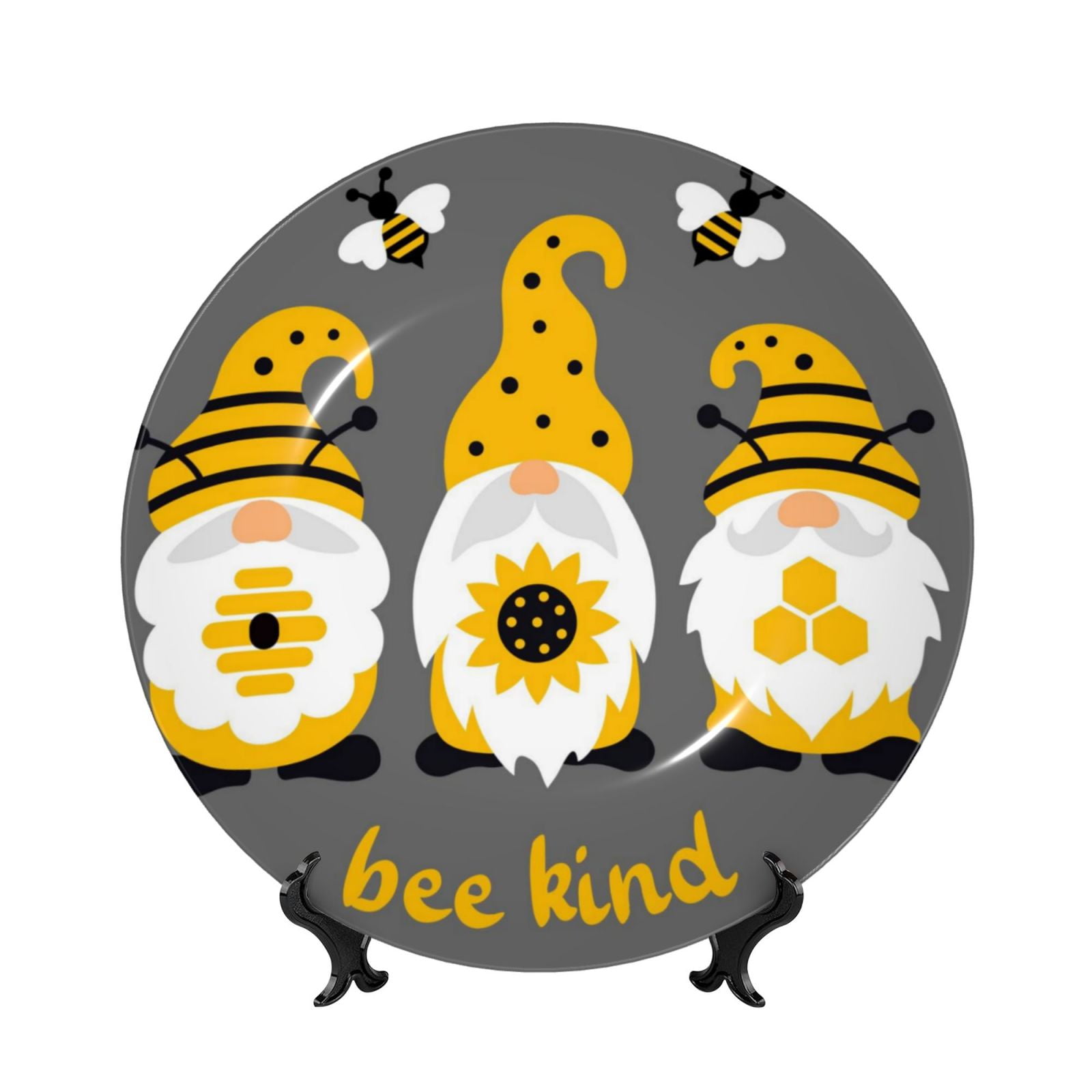 Balery Bee Kind Print Bone China Decorative Plate Ceramic Dinner Plates ...