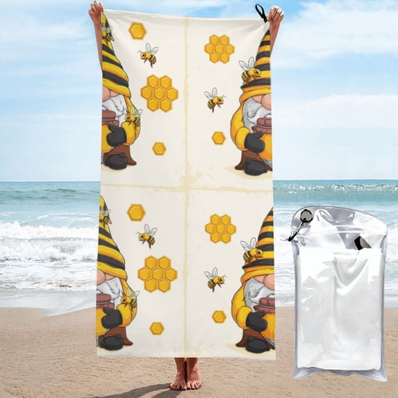Balery Beekeeper Gnome Holding A Glass Print Towels - Luxurious Jumbo ...