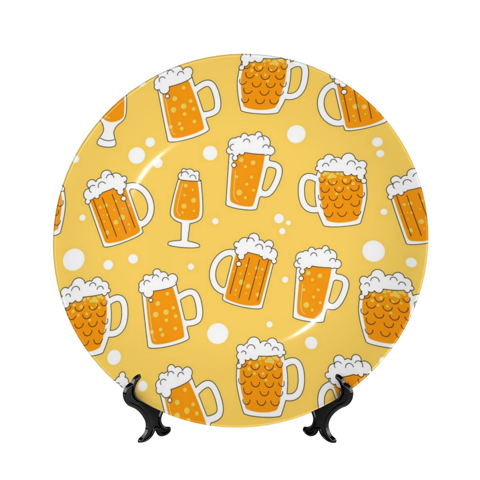 Balery Beer Print Bone China Decorative Plate Ceramic Dinner Plates Art ...