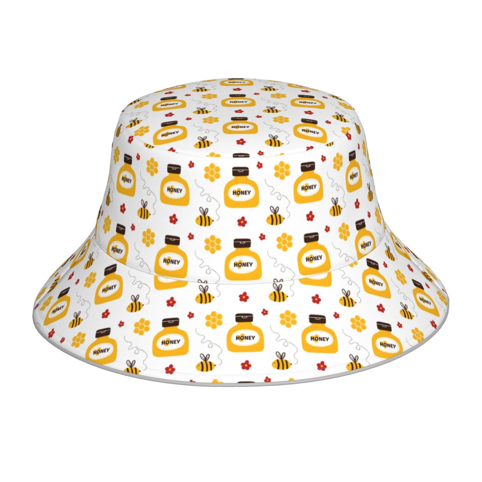Balery Bees and Flowers Sun Hats for Men Women Bucket Hat UPF 50 ...