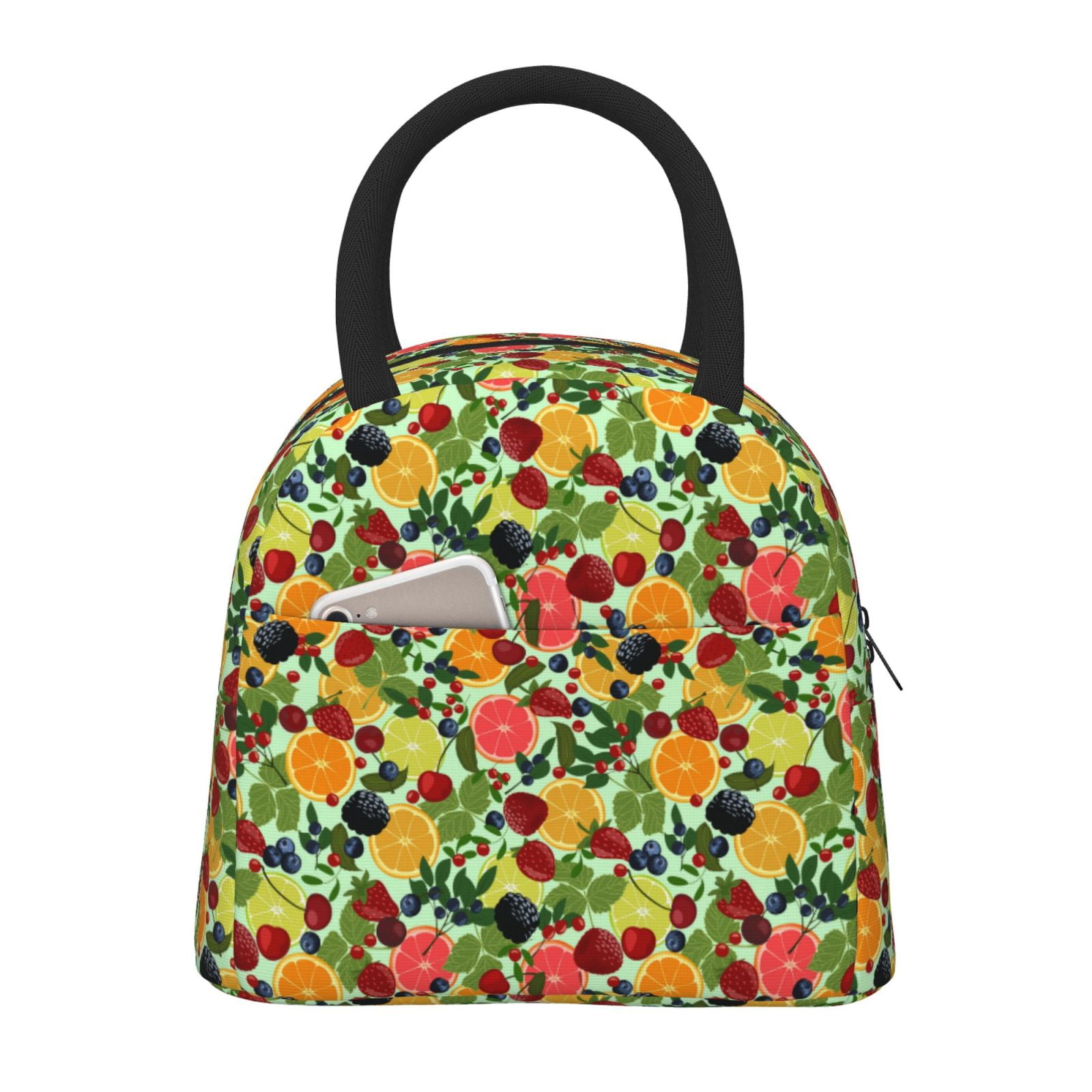 Balery Berries And Citrus Pattern Lunch Bag Women, Lunch Box, Lunch Bag ...