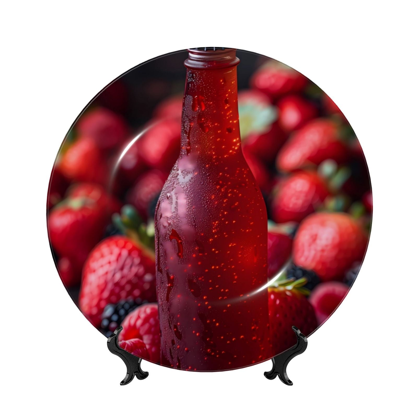 Balery Berry Infused Refreshment Print Bone China Decorative Plate ...