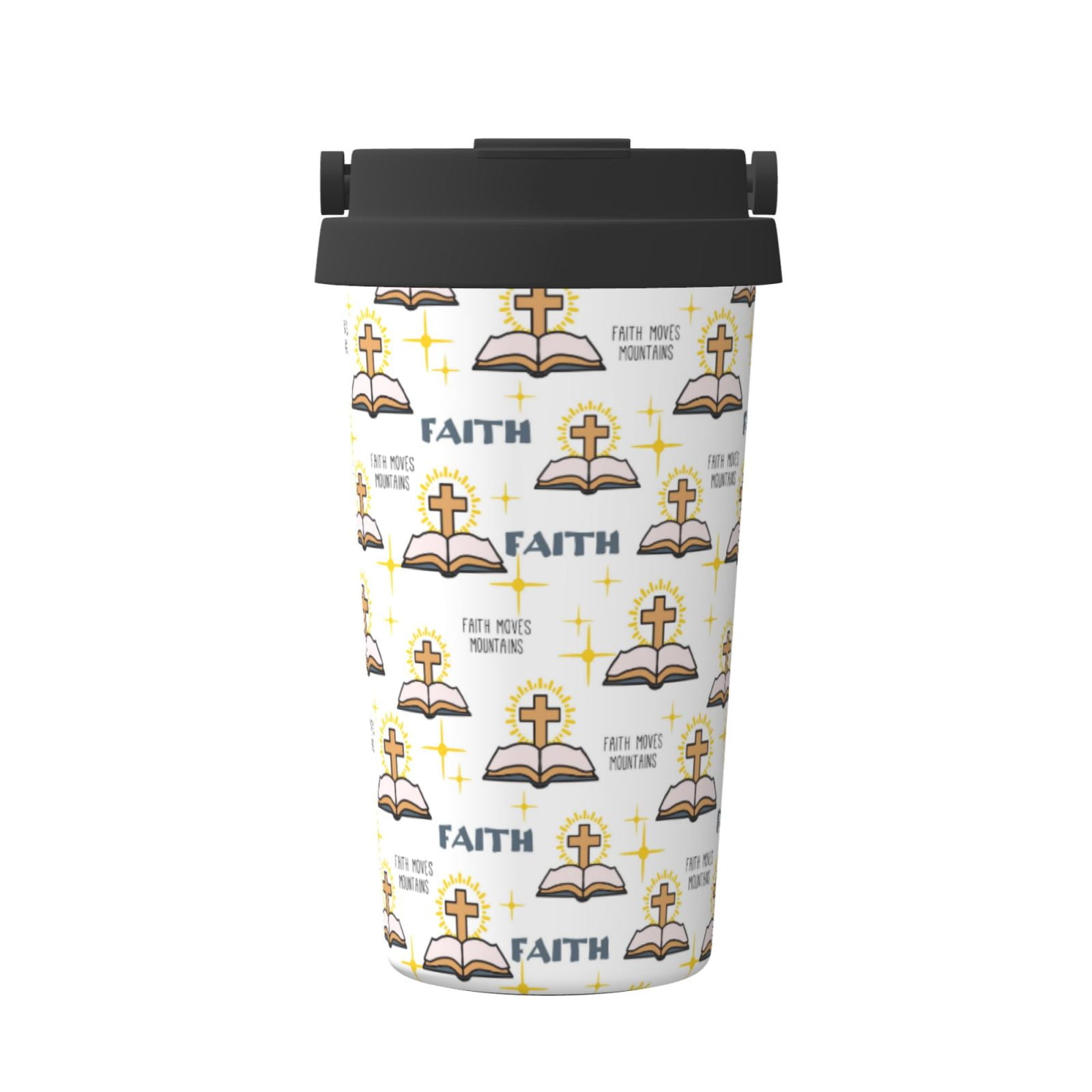 Balery Bible Pattern Insulated Coffee Travel Mug Stainless Steel Vacuum ...