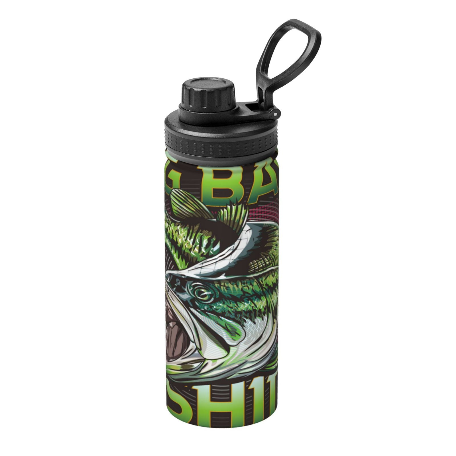 Balery Big Bass Fish Pattern 18oz Sports Insulated Kettle Stainless ...