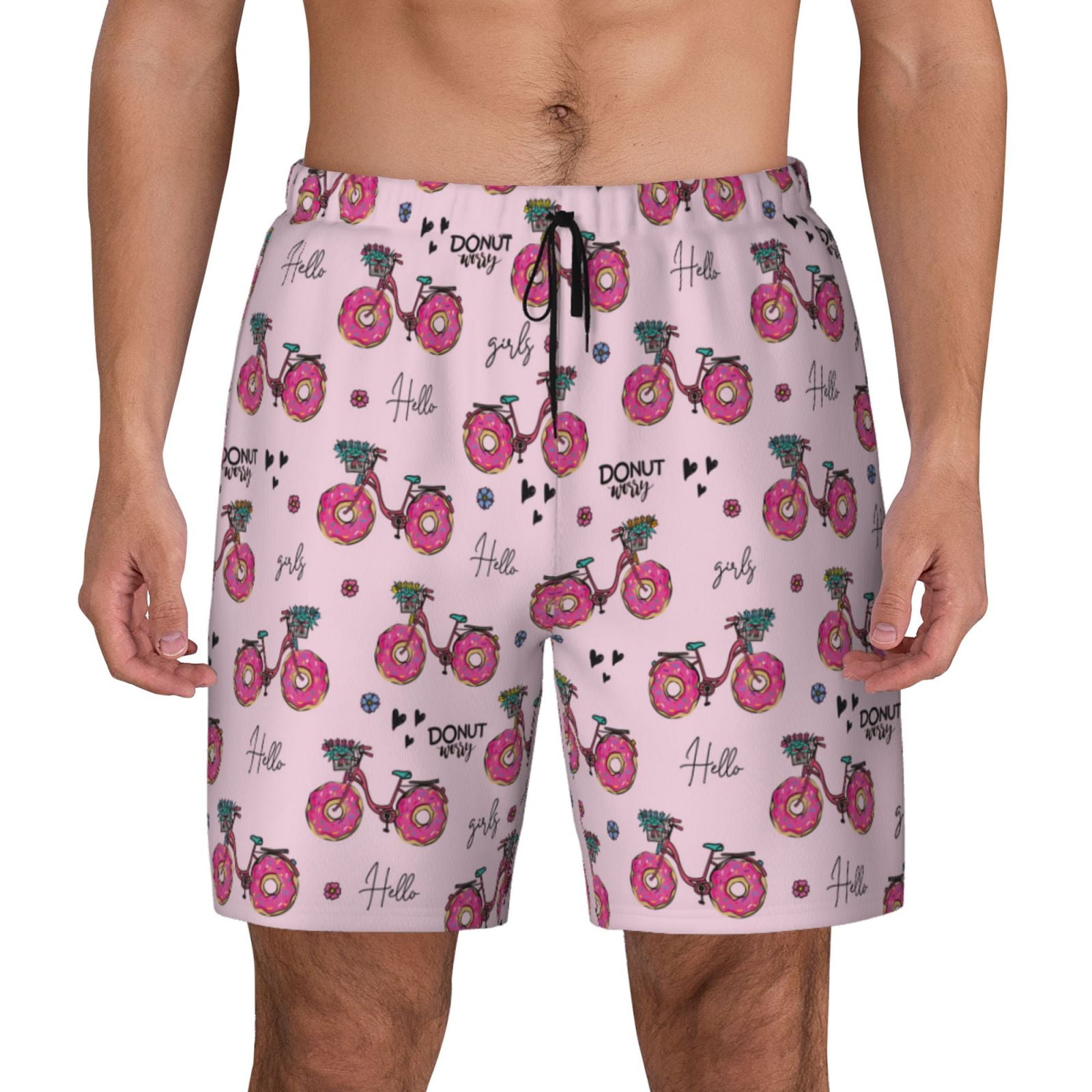 Balery Bike with Donut Wheels Mens Swim Trunks Swim Shorts for Men ...