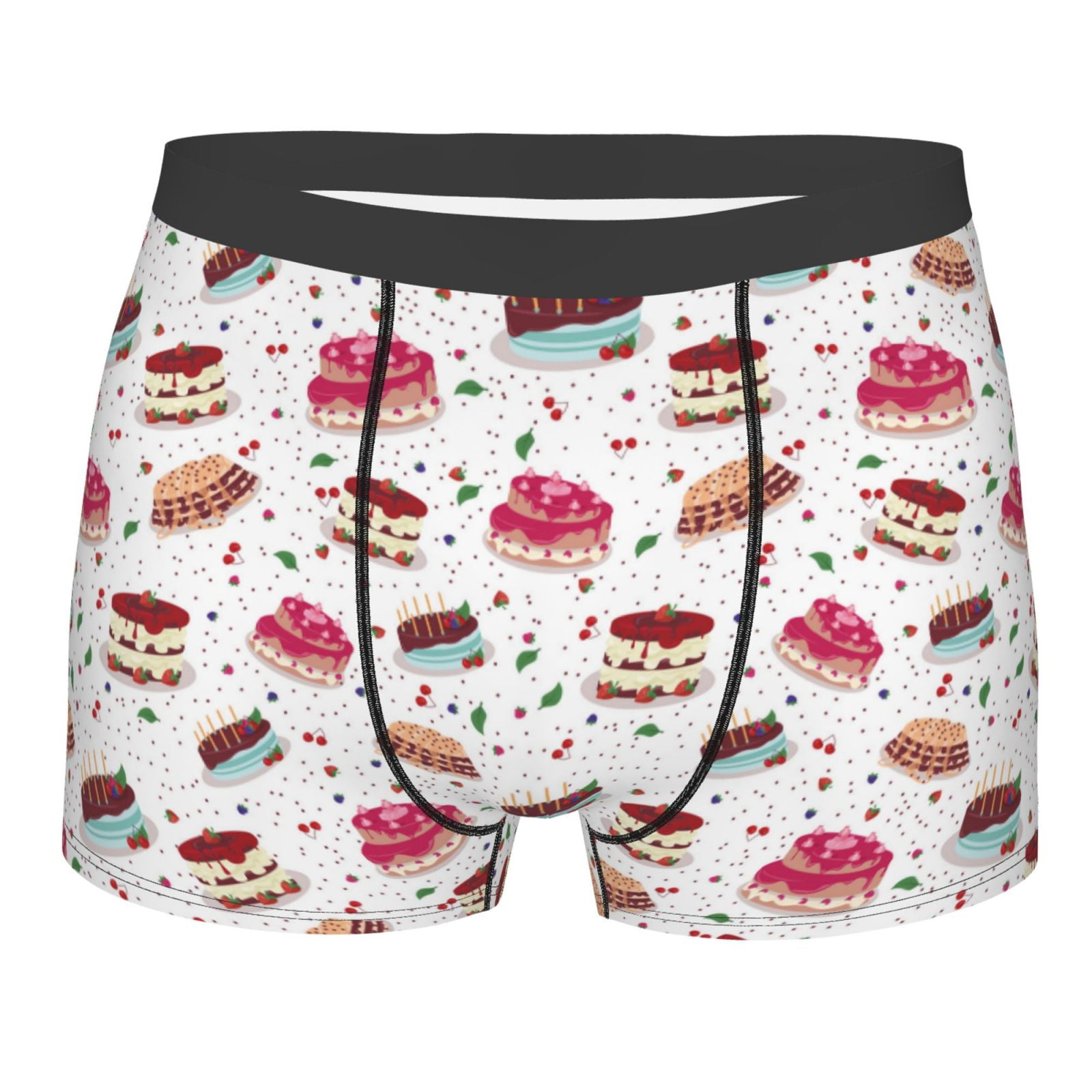Balery Birthday Cake Men's Boxer Briefs, Soft and Breathable Cotton ...