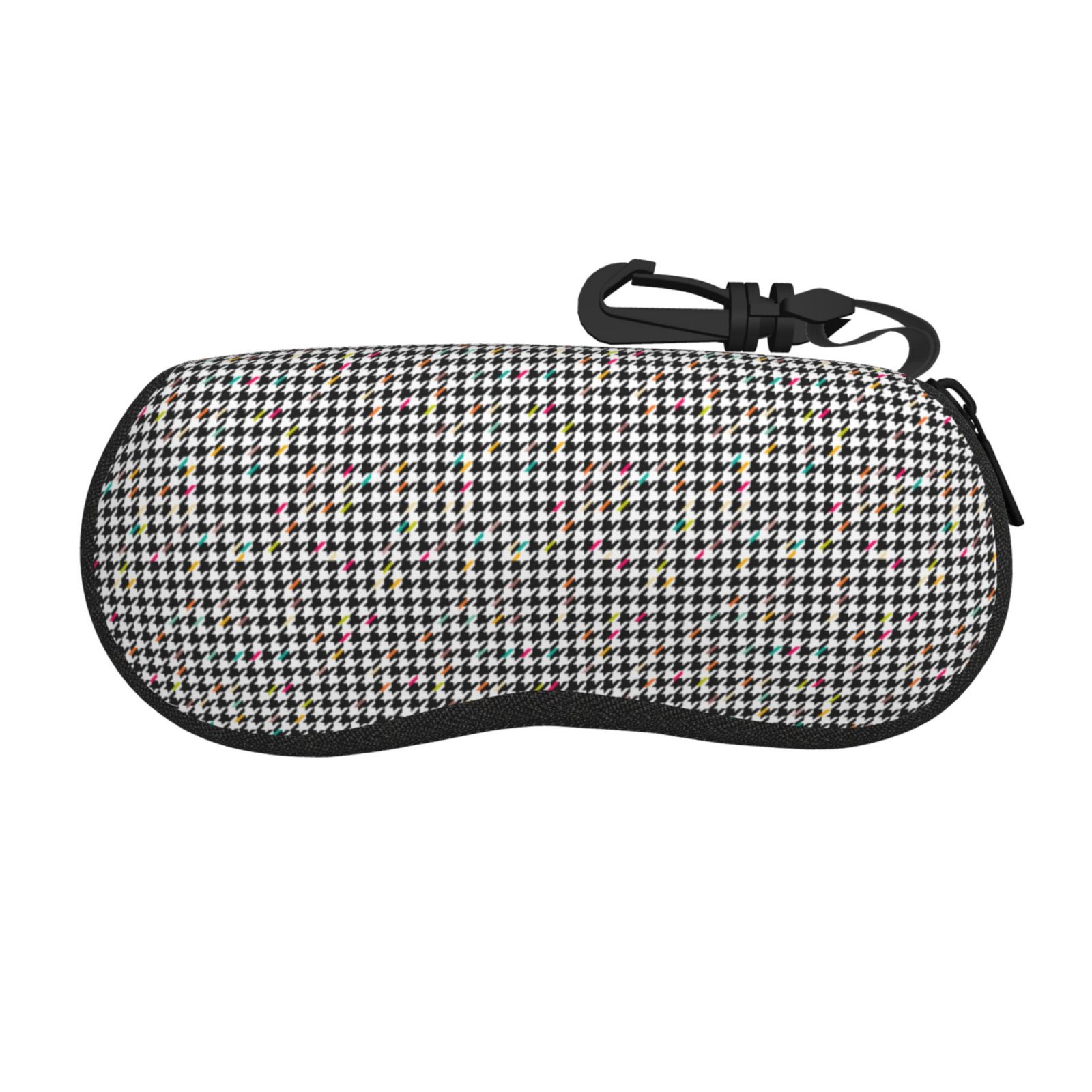Balery Black And White Houndstooth for Zipper Sunglasses Case ...
