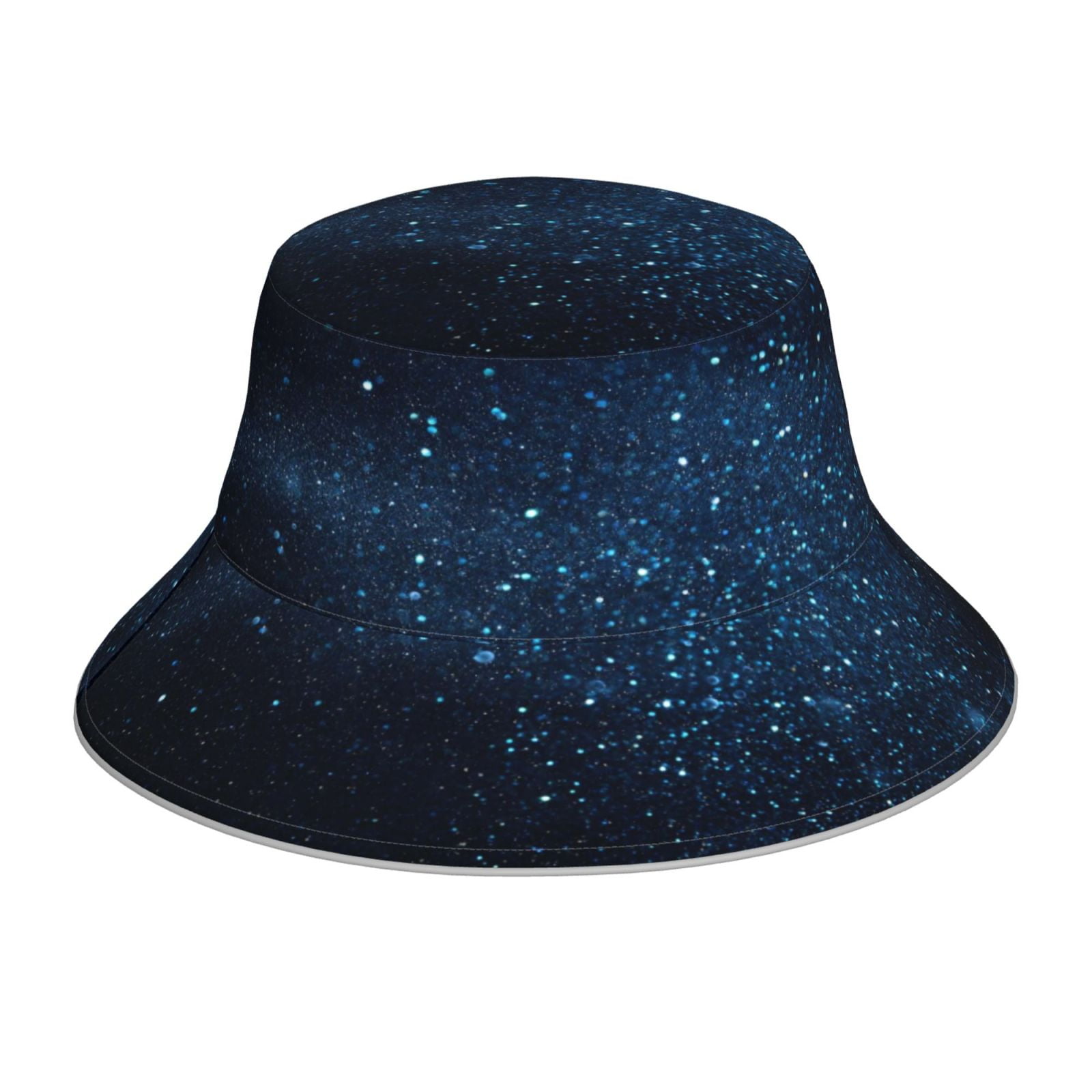 Balery Blue Glitter Retro Sun Hats for Men Women Bucket Hat UPF 50 ...