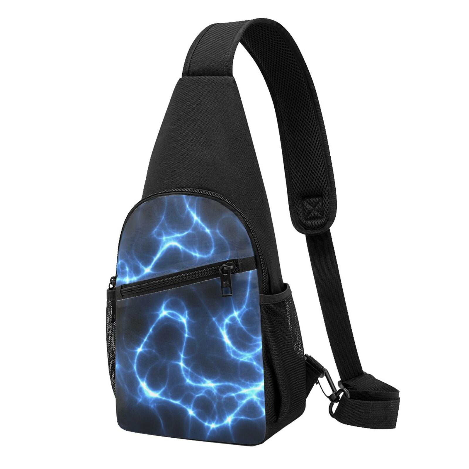 Balery Blue Lightning Chest Pack,Small Sling Bag For Women Men ...