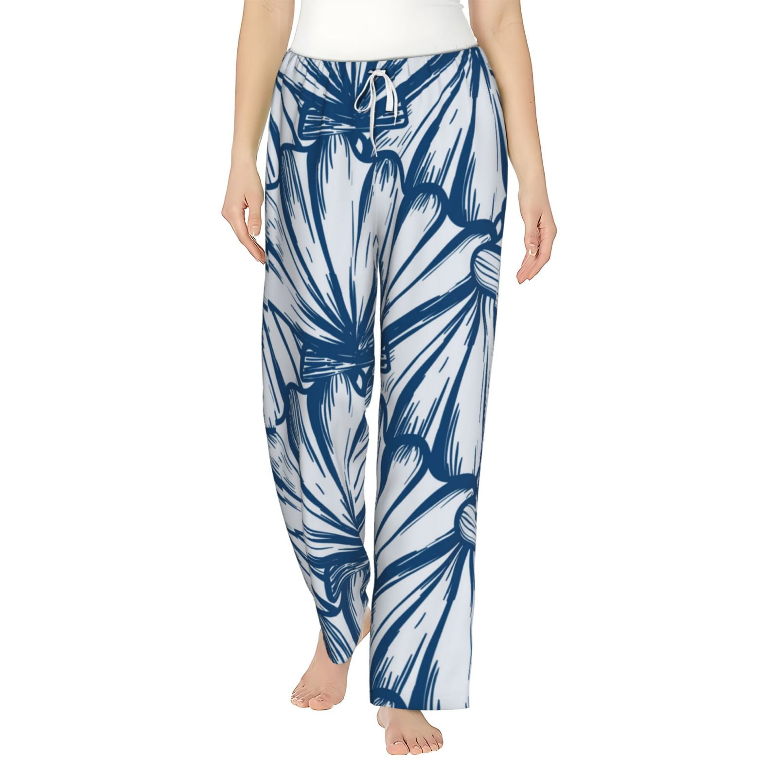 Balery Blue Shells print Women's Pajama Pants,Ultra Lightweight Pjs ...