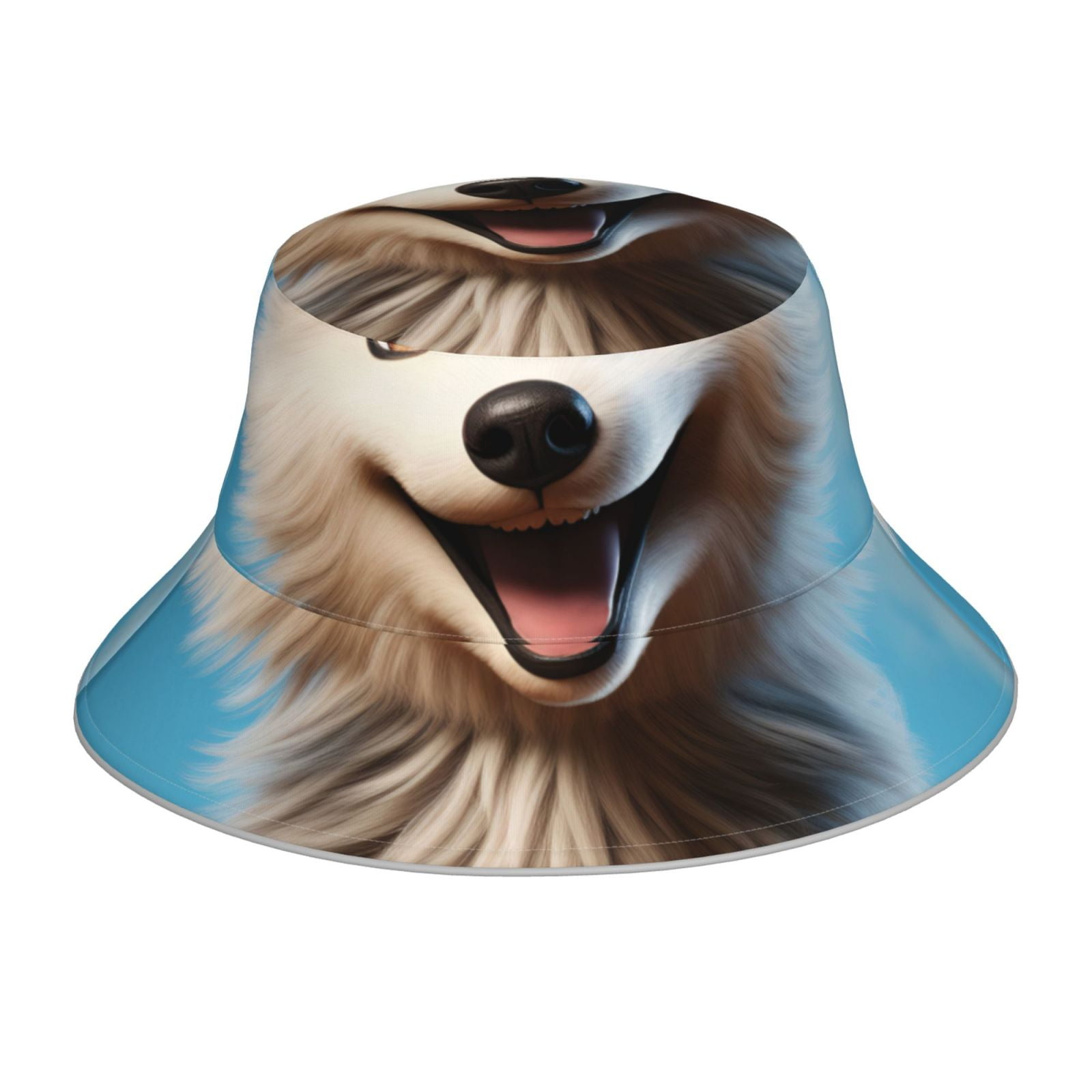 Balery Blue Sky Cute Wolf Sun Hats for Men Women Bucket Hat UPF 50 ...