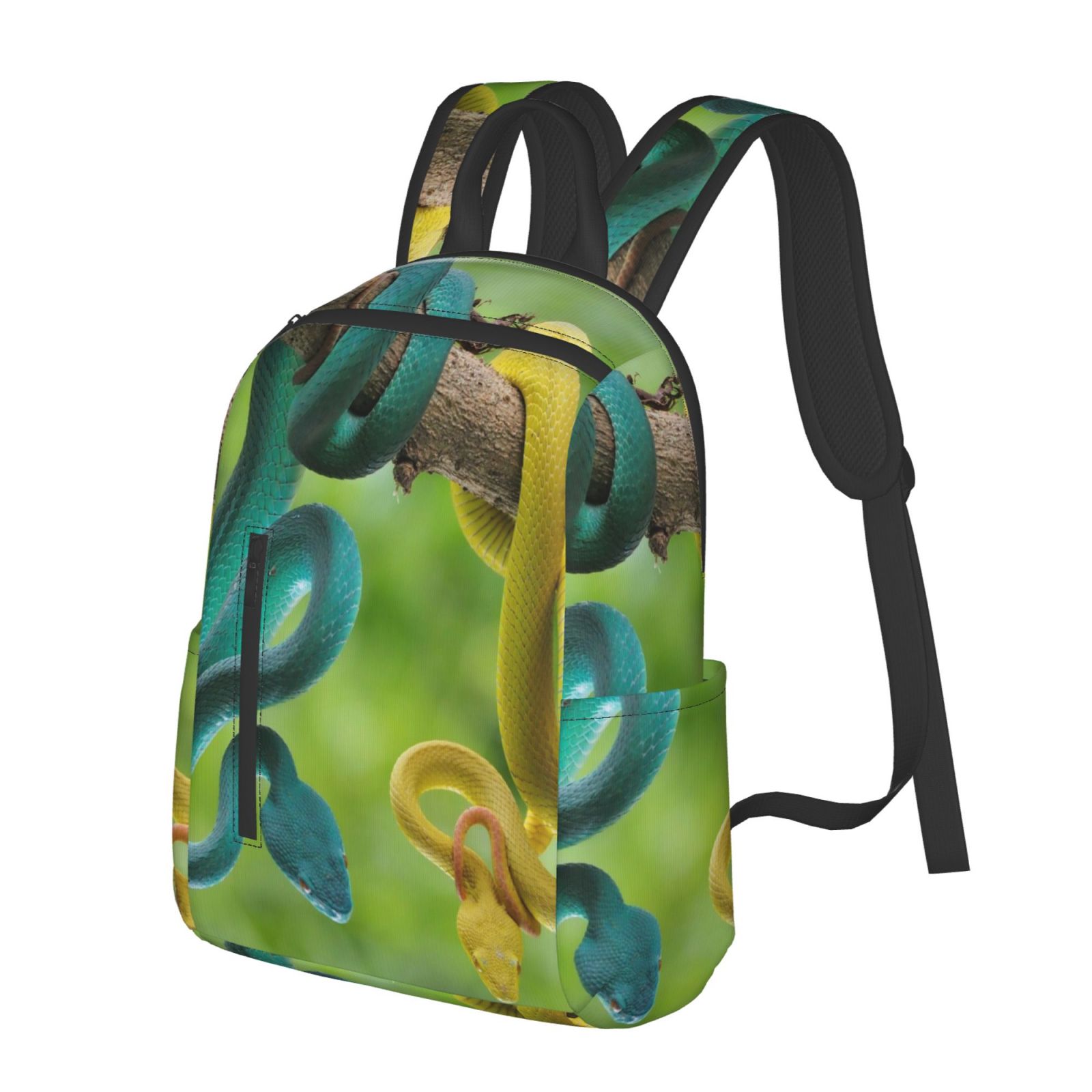 Balery Blue Viper And Yellow Viper Snake Lightweight Backpack for Men ...